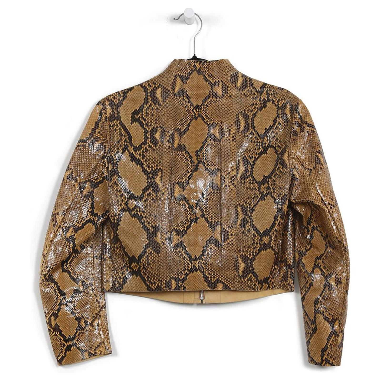 Céline Celine Python Crop Jacket With Long Sleeves Multiple colors ...