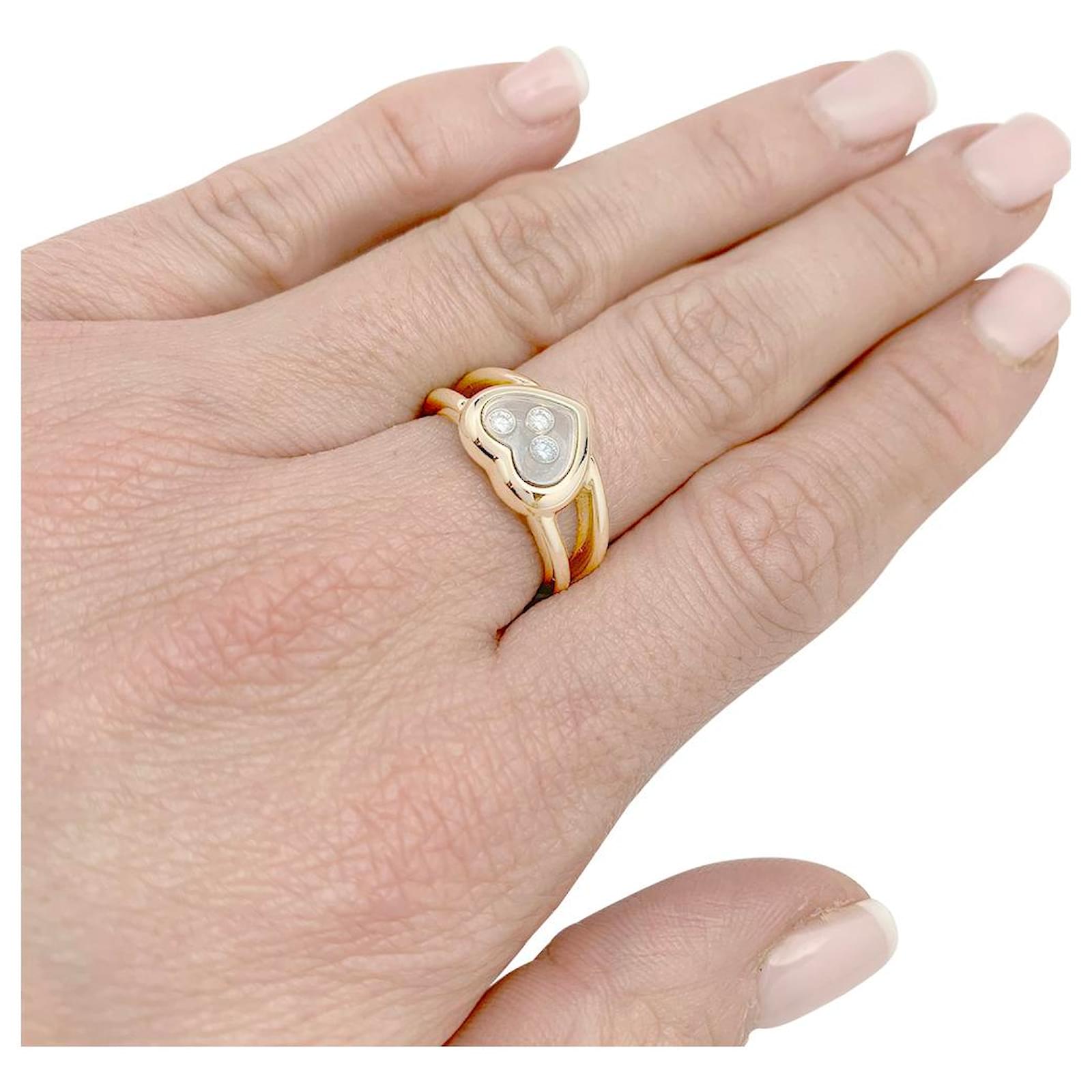 Bague Chopard, "Happy Diamonds", or jaune, diamant. ref.787751 - Joli ...