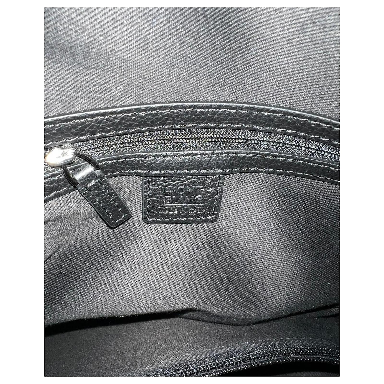 Montblanc Meisterstück Soft Grain Medium Backpack in Black Leather ref ...