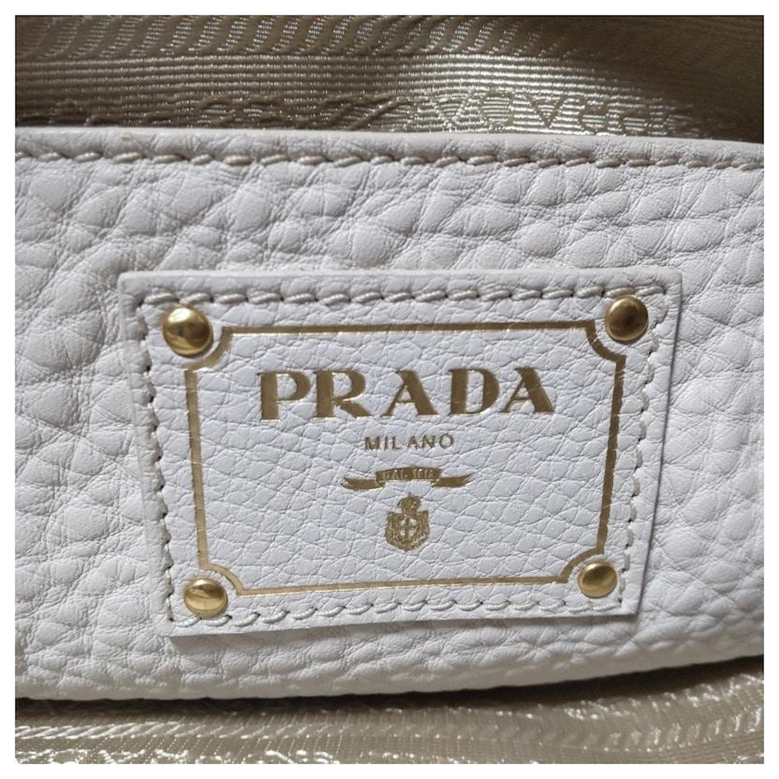 Prada Cuir Blanc ref.790098 - Joli Closet