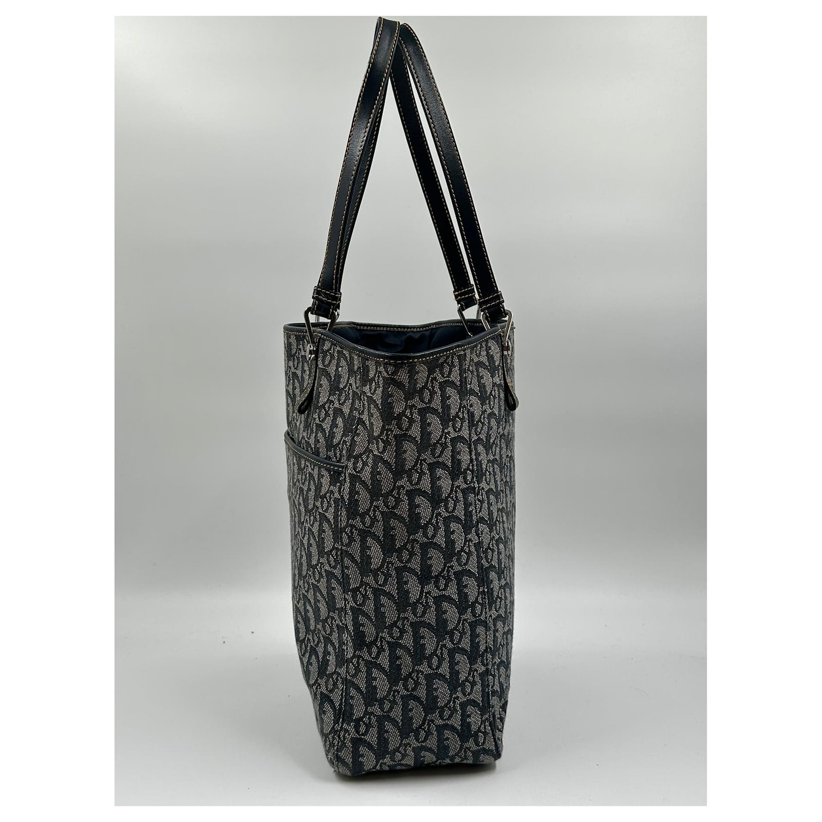 Blue Coated Canvas Dior Tote Cloth ref.790454 - Joli Closet