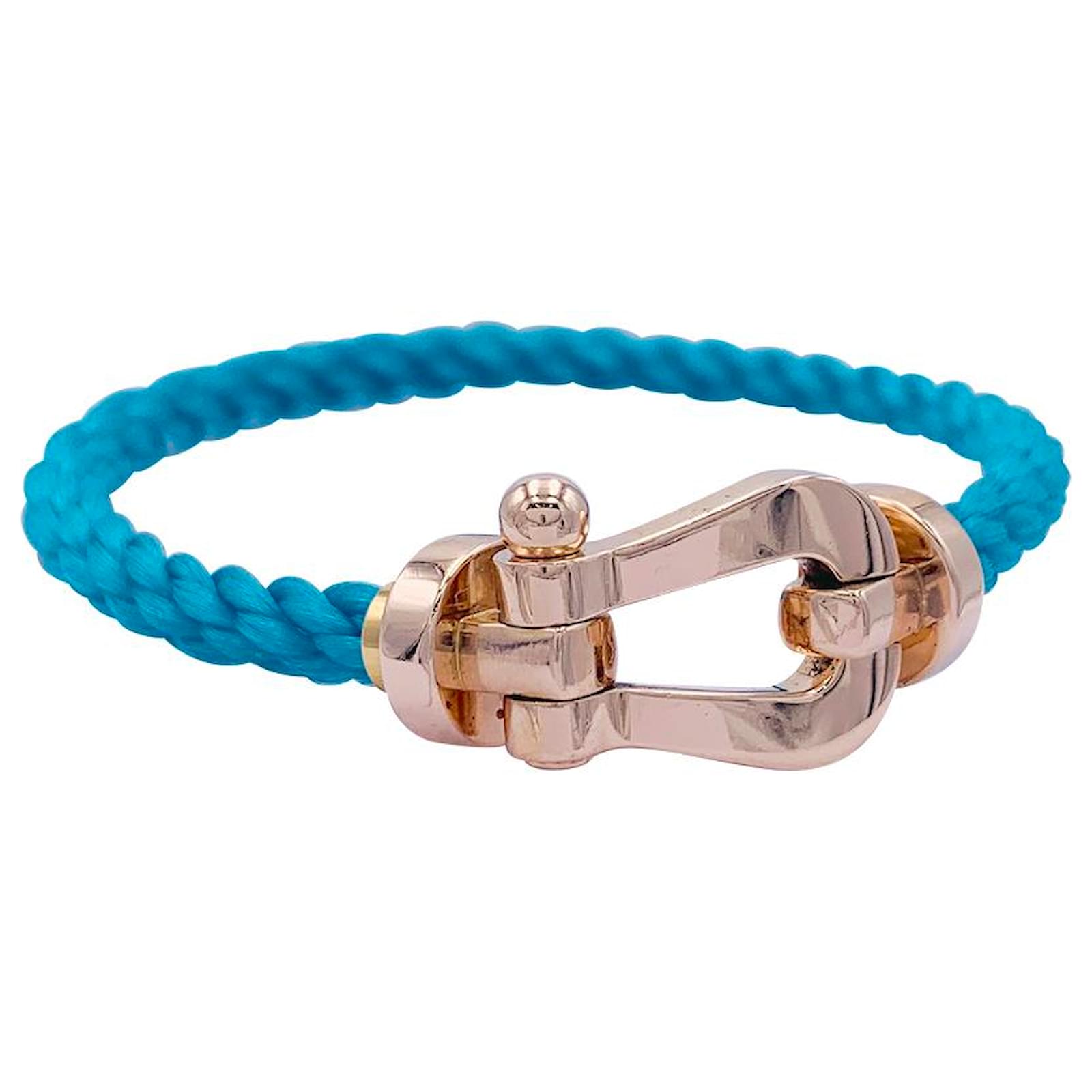Fred Bracelet, "Strength 10", rose gold and steel. Pink gold ref.790556 ...