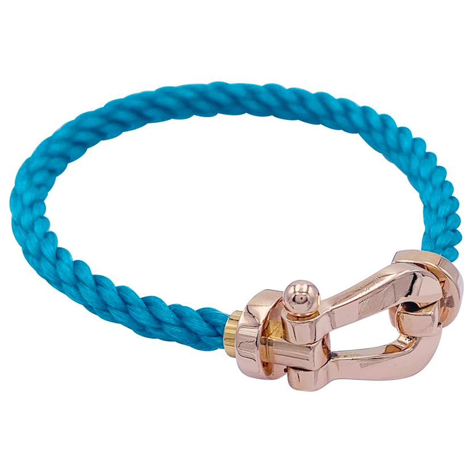 Fred Bracelet, "Strength 10", rose gold and steel. Pink gold ref.790556 ...