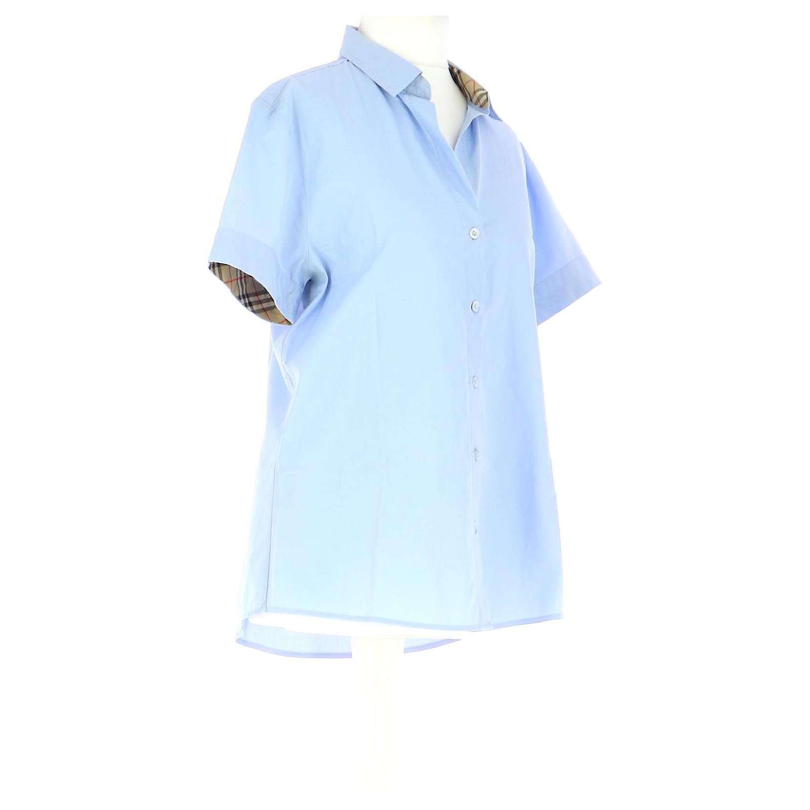 Burberry Shirt Light blue Cotton ref.791358 - Joli Closet