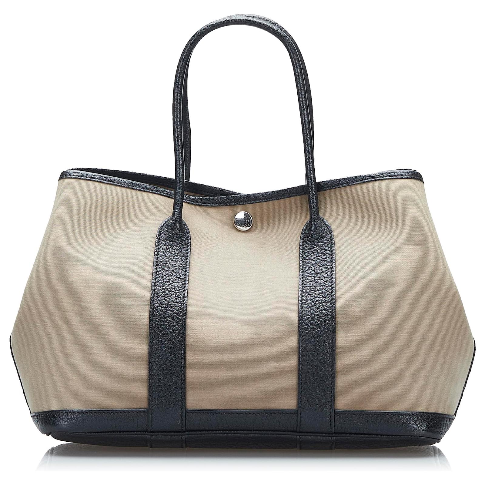 Hermès Hermes Brown Garden Party 30 Beige Cloth Cloth ref.791434 - Joli ...