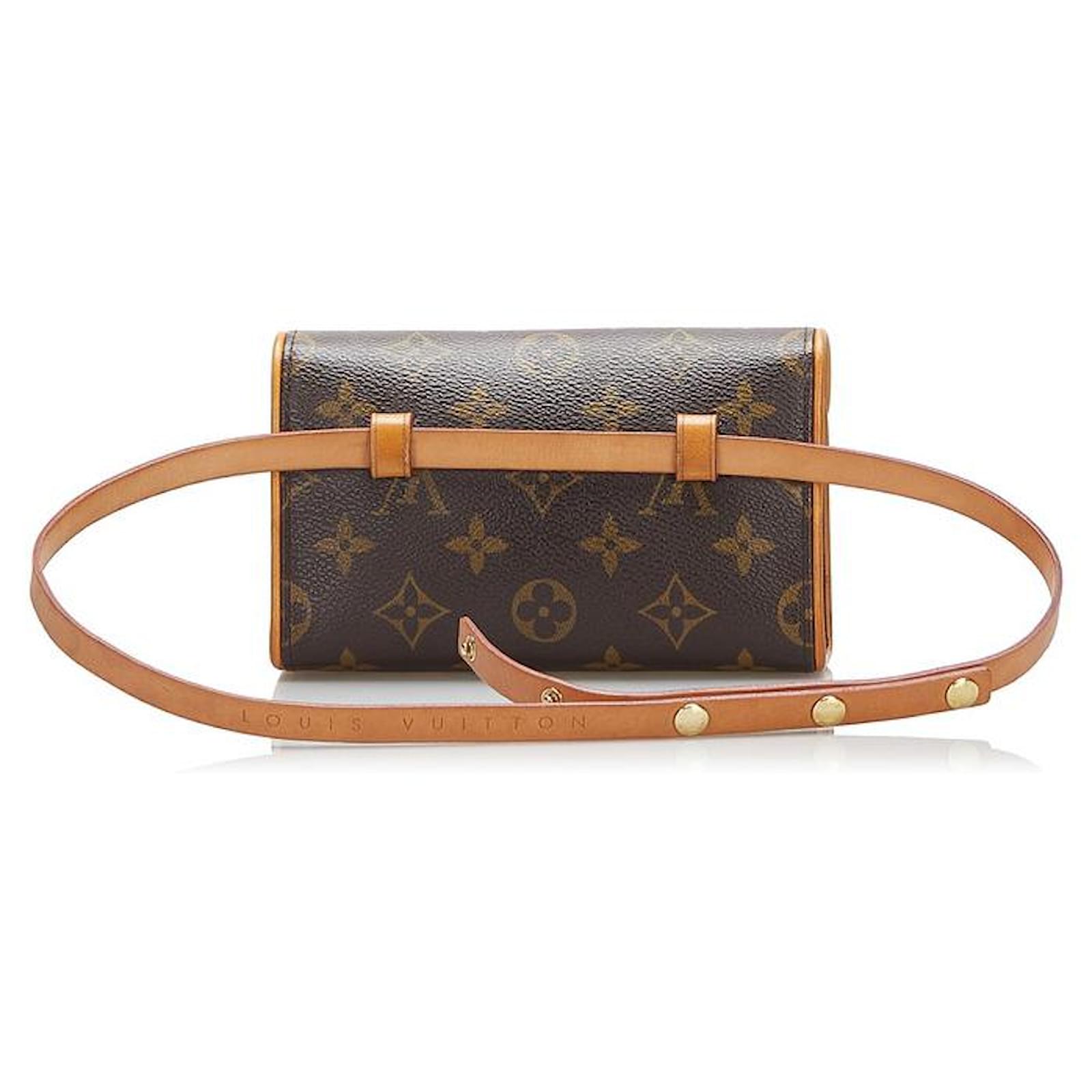Louis Vuitton Monogram Pochette Florentine M51855 Brown Cloth ref ...
