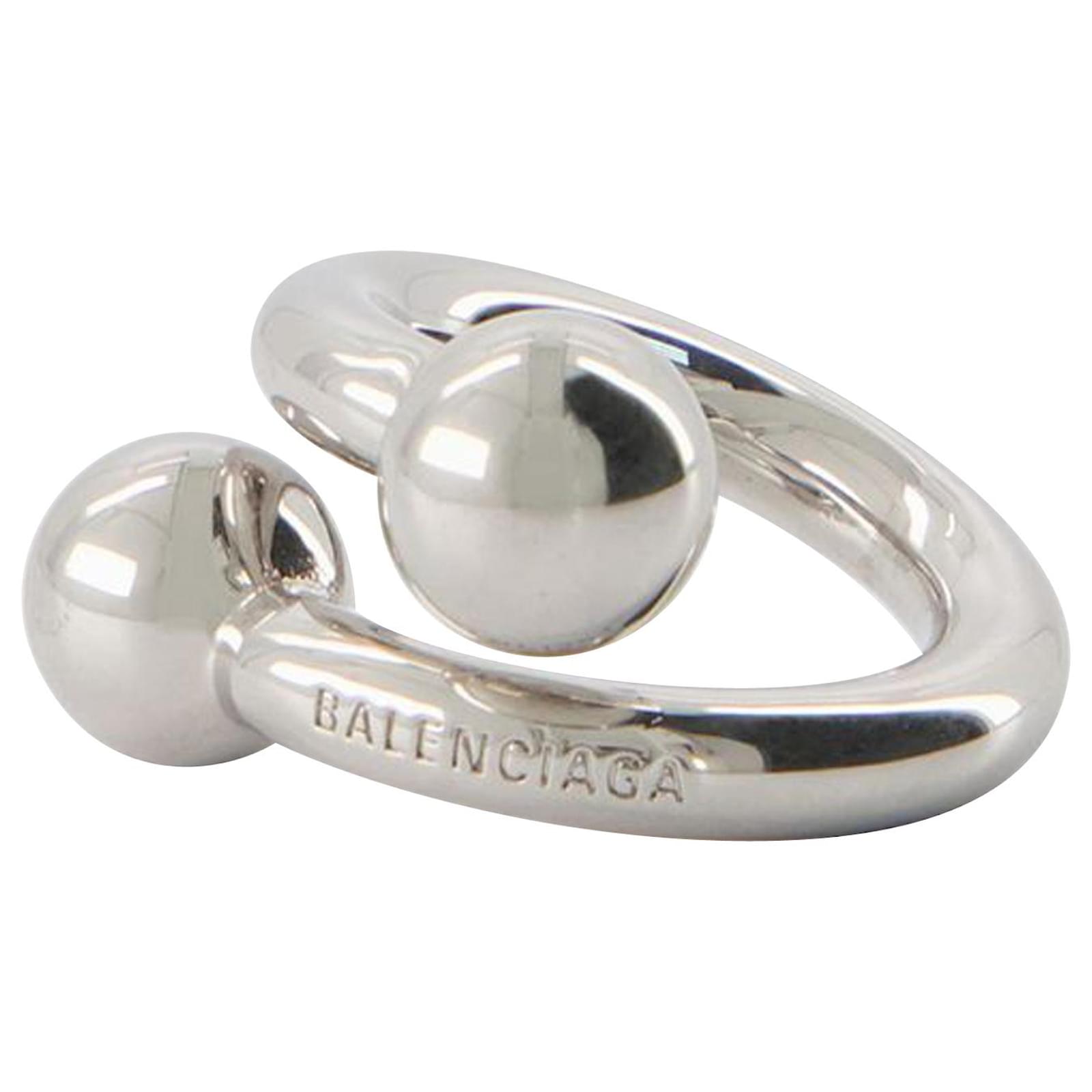 Bague Skate Ring - Balenciaga - Argent Argenté Métallisé ref.794679 ...