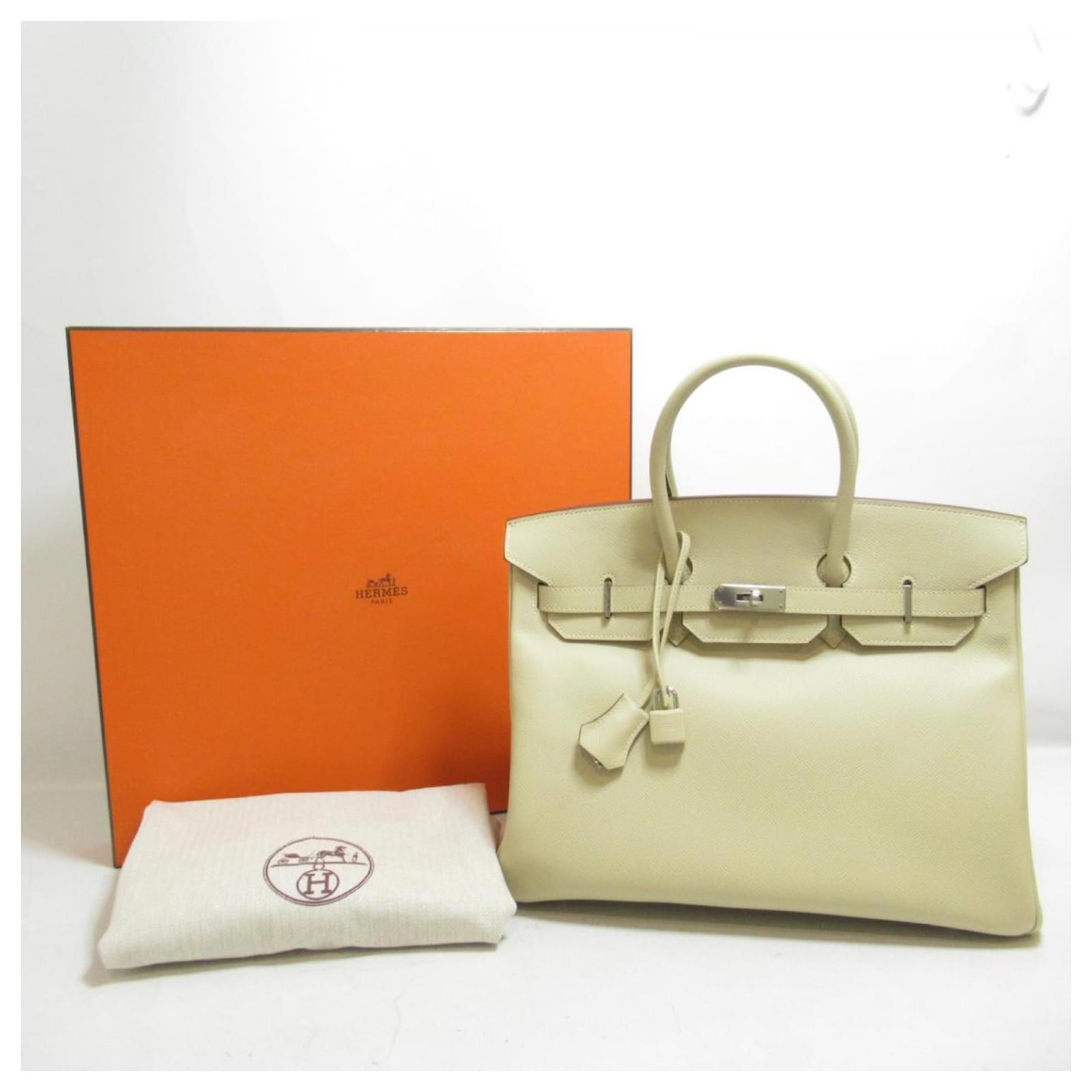 Hermès HERMES BIRKIN 35 Cream Leather ref.794982 - Joli Closet