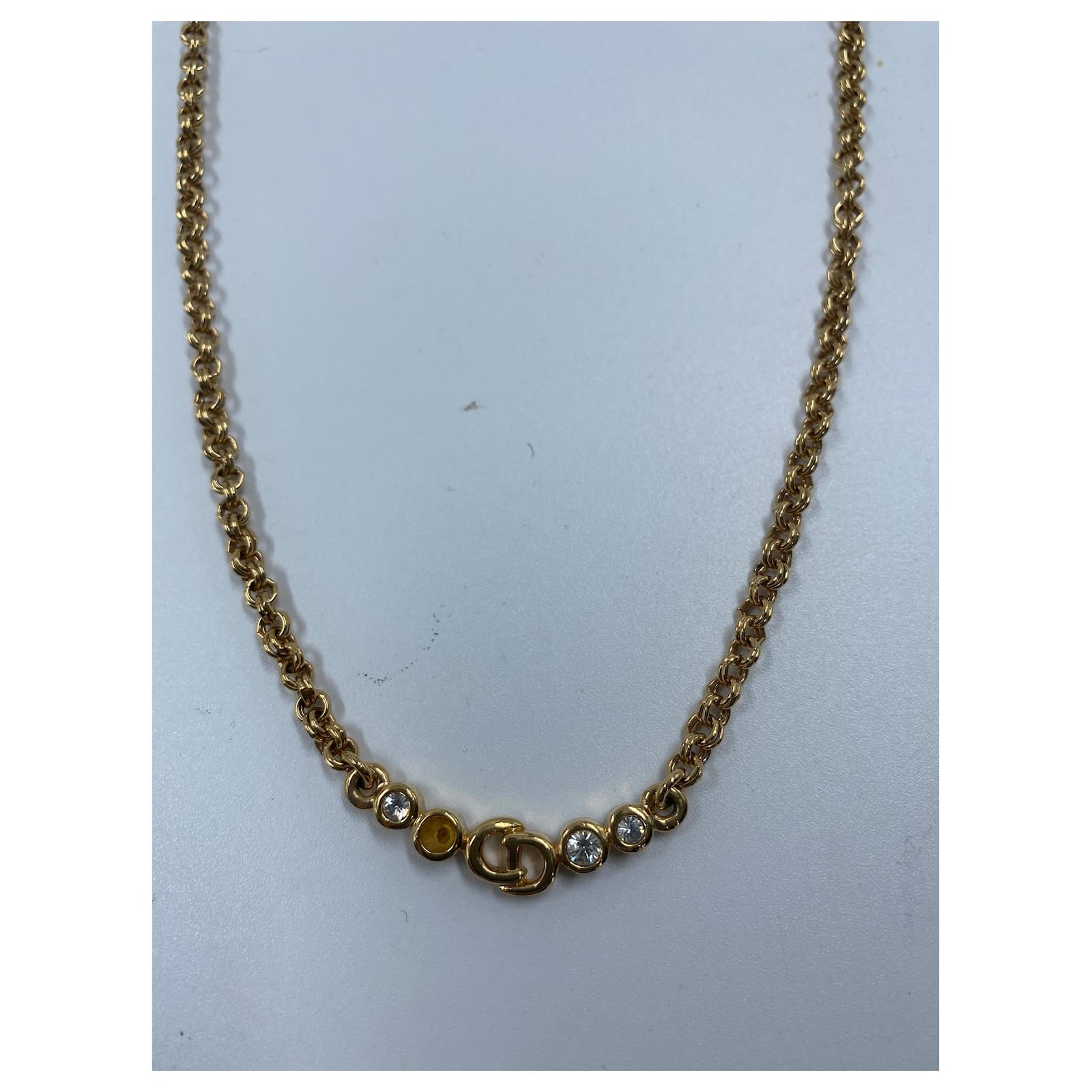 Collier CD Dior doré Métal ref.797652 - Joli Closet