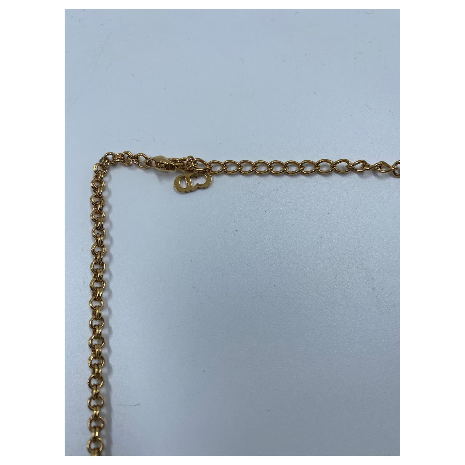 Collier CD Dior doré Métal ref.797652 - Joli Closet