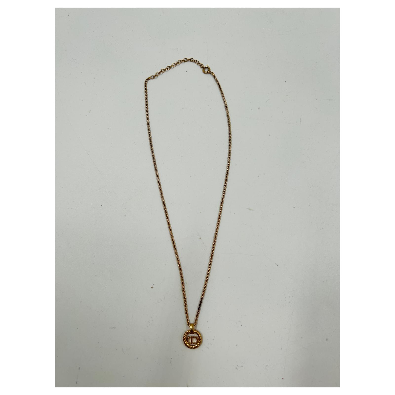 Collier CD Dior doré Métal ref.798004 - Joli Closet