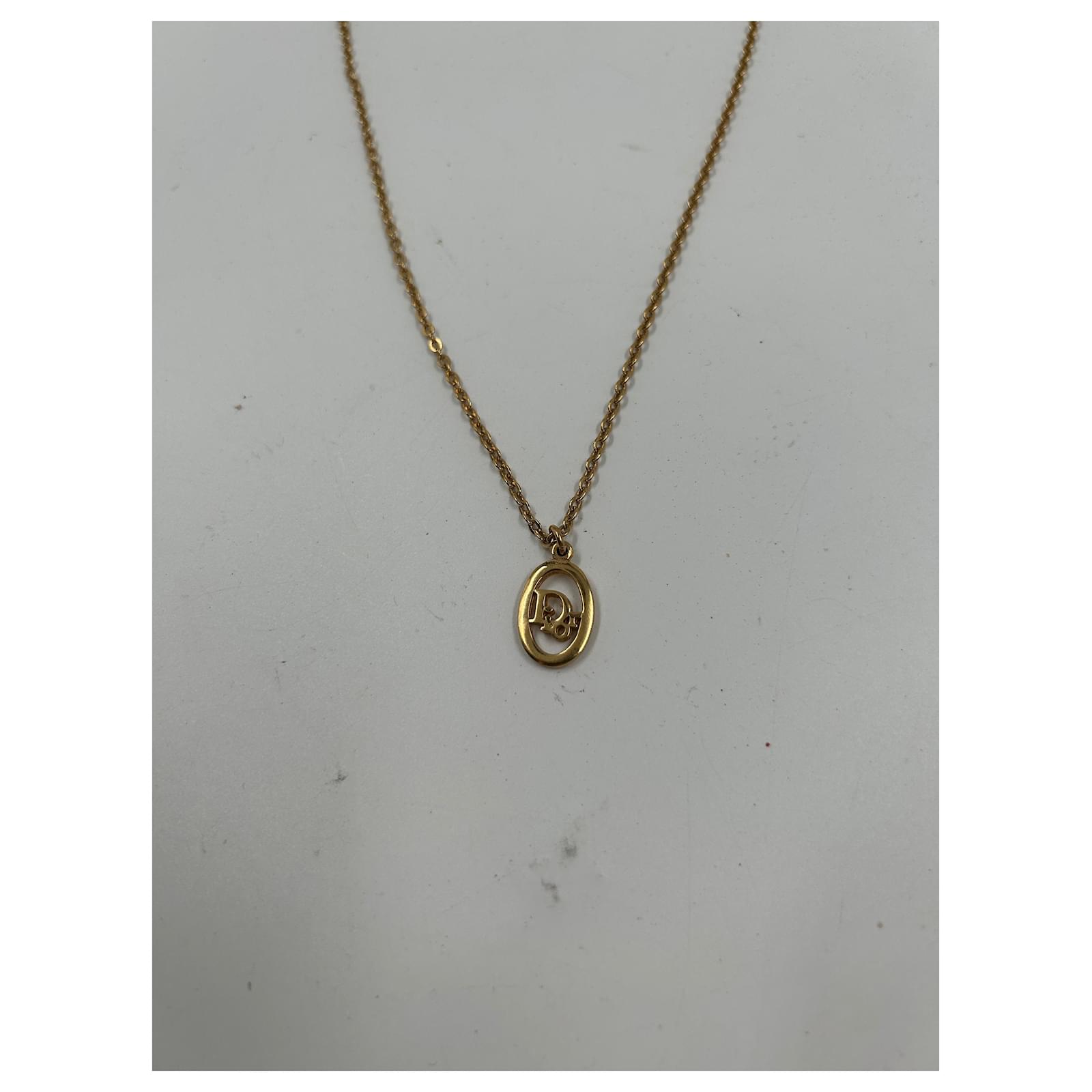 Collier CD Dior doré Métal ref.798005 - Joli Closet