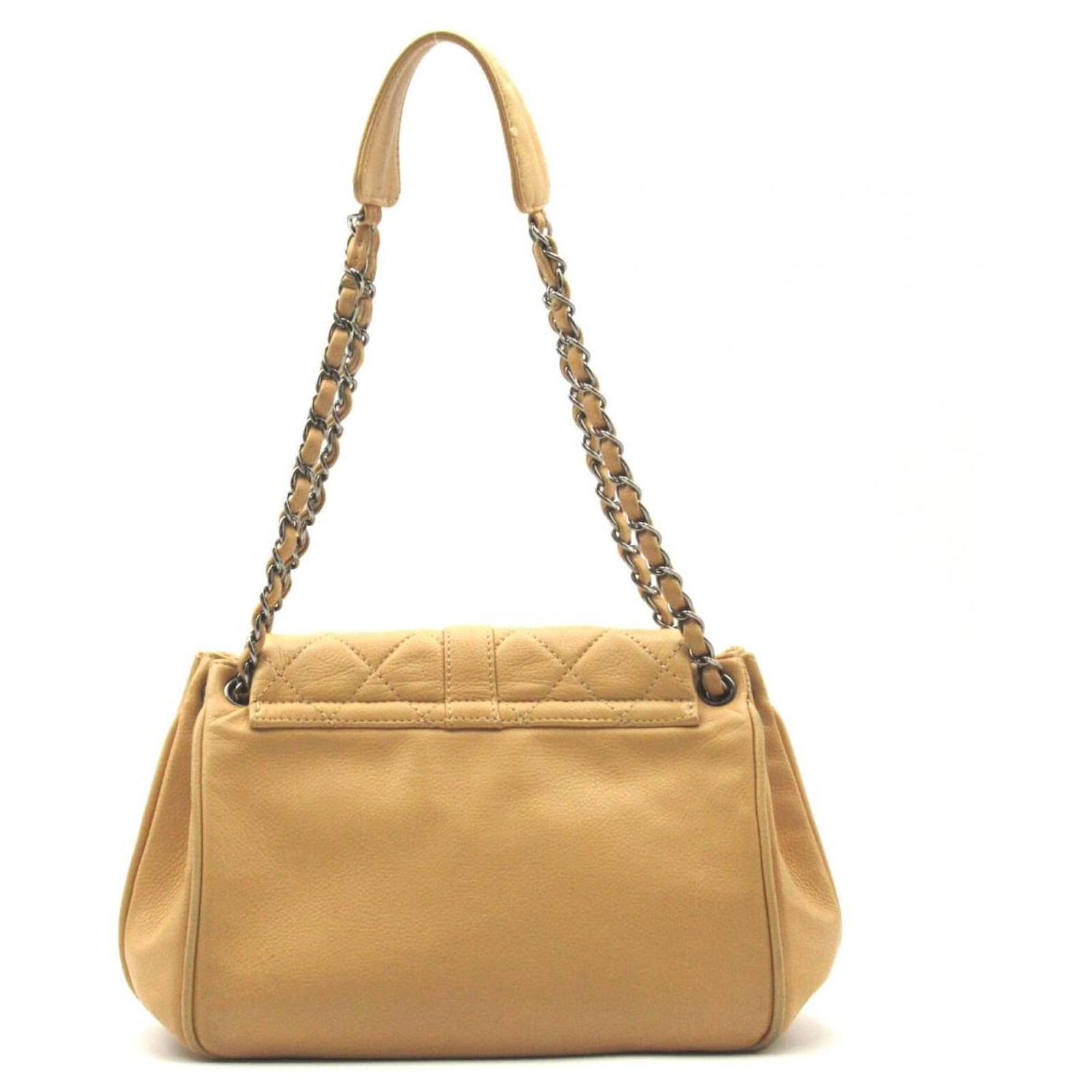 Chanel Matelasse Accordion Flap Bag Beige ref.798153 - Joli Closet