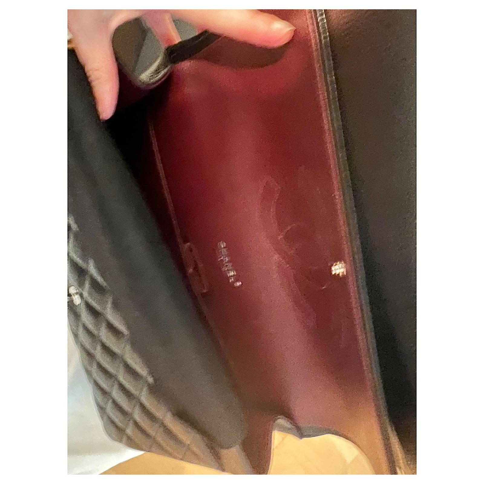 Chanel flap 2.55 Jumbo Black Leather ref.796930 - Joli Closet