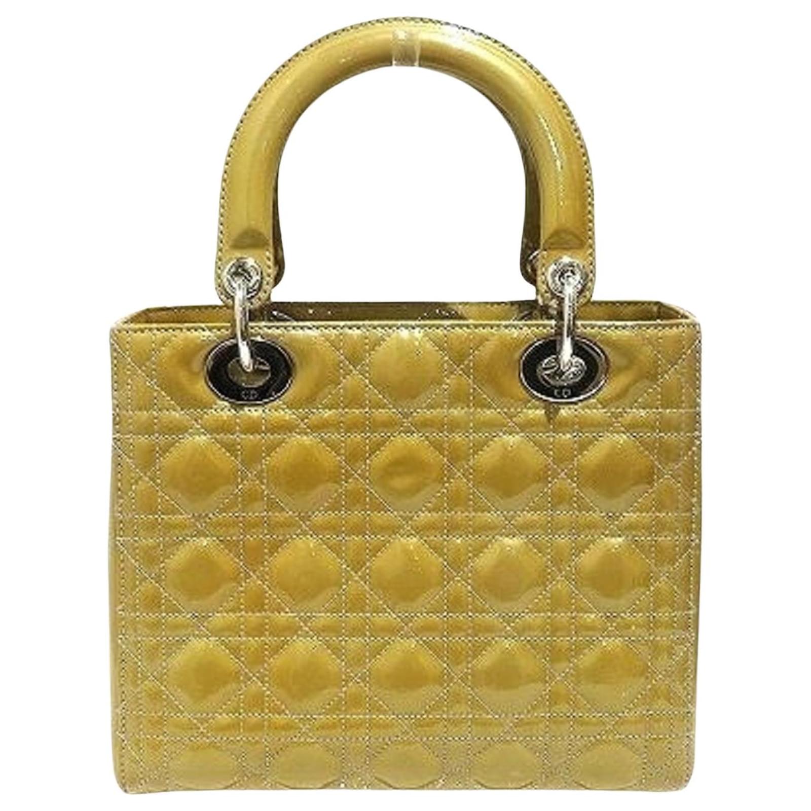 Dior Lady Dior Yellow Leather ref.800458 - Joli Closet