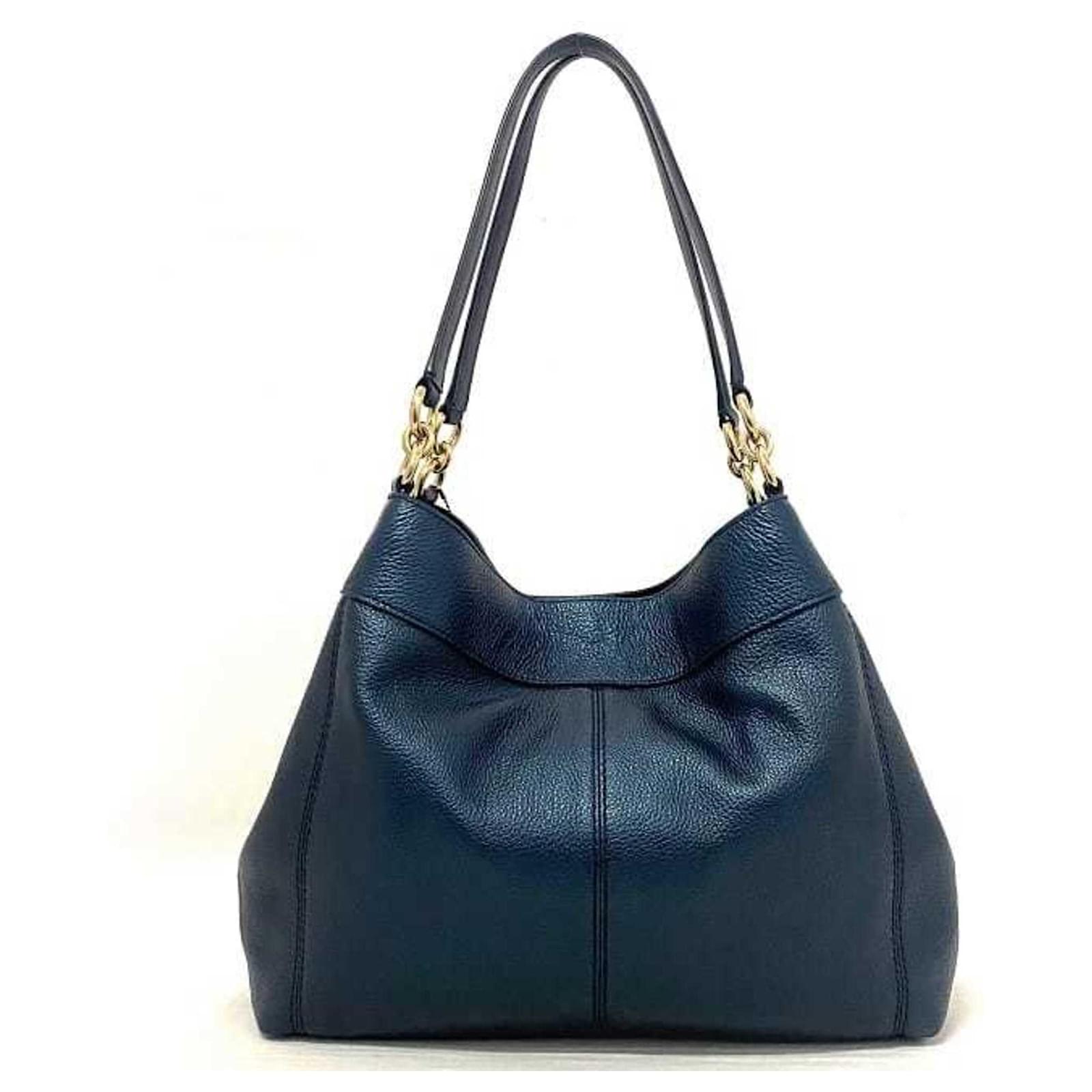 Coach Navy blue Leather ref.800714 - Joli Closet