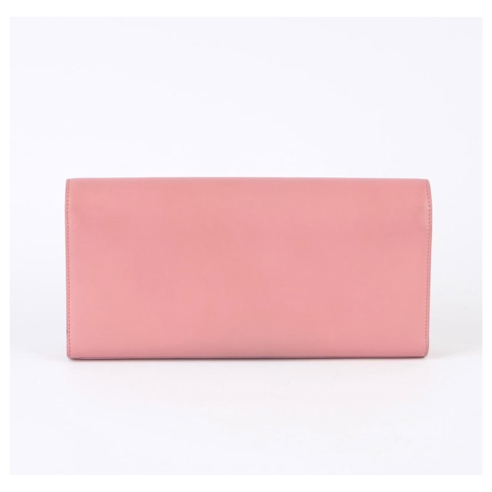Yves Saint Laurent Clutch bags Pink Leather ref.801002 - Joli Closet