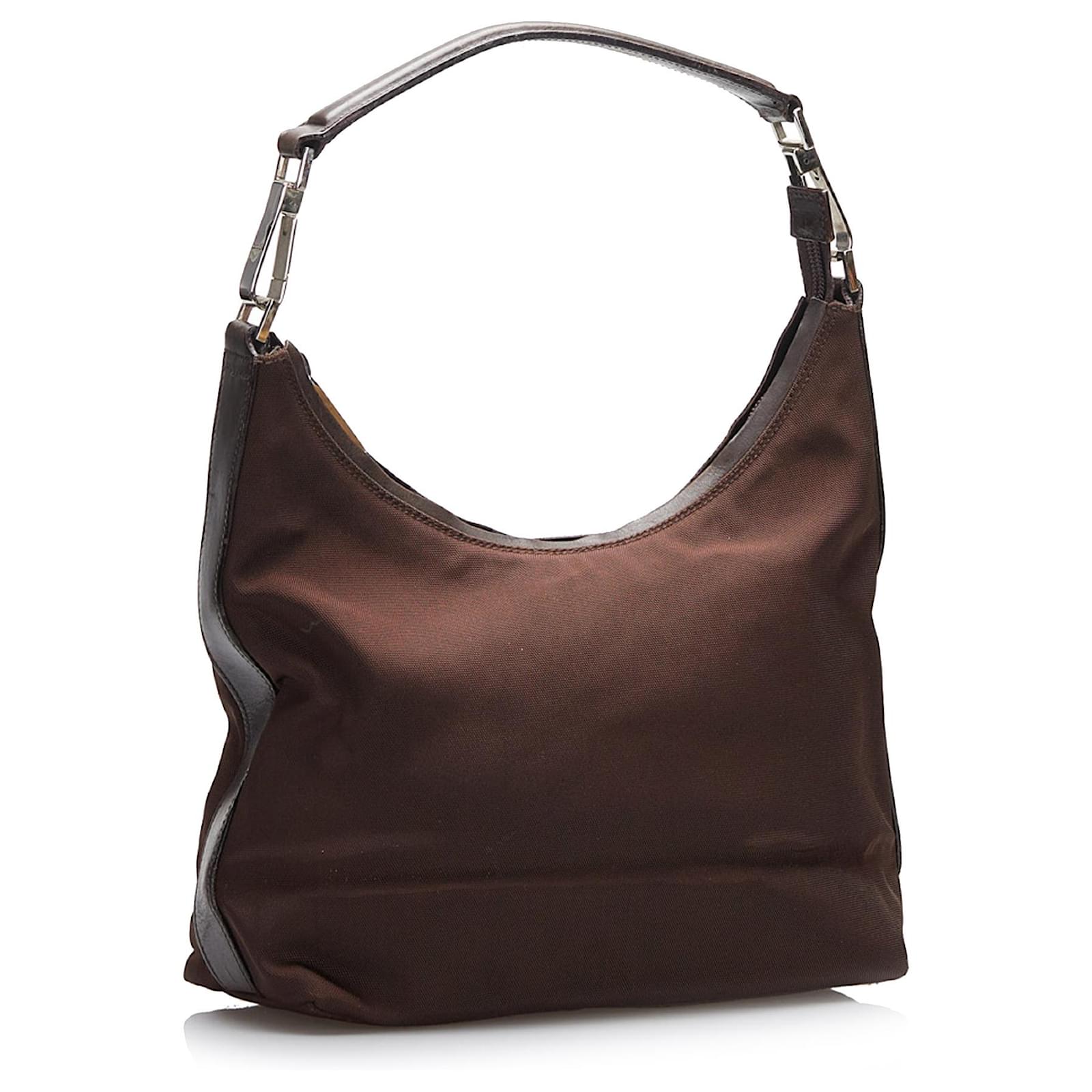 Gucci Brown Canvas Shoulder Bag Dark brown Cloth Cloth ref.801549 ...