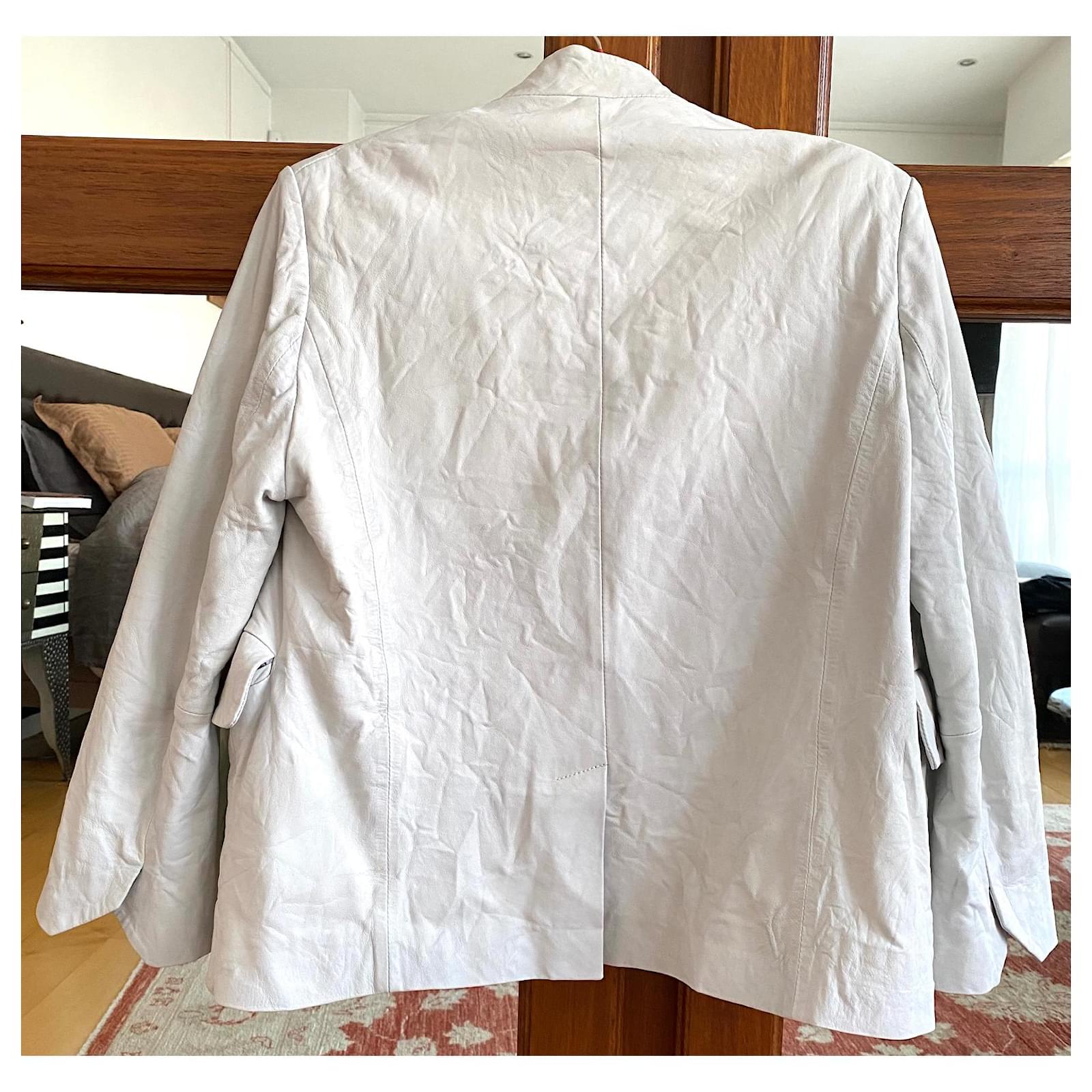 Zadig & Voltaire short "verys" jacket in crinkled lamb leather Zadig et ...