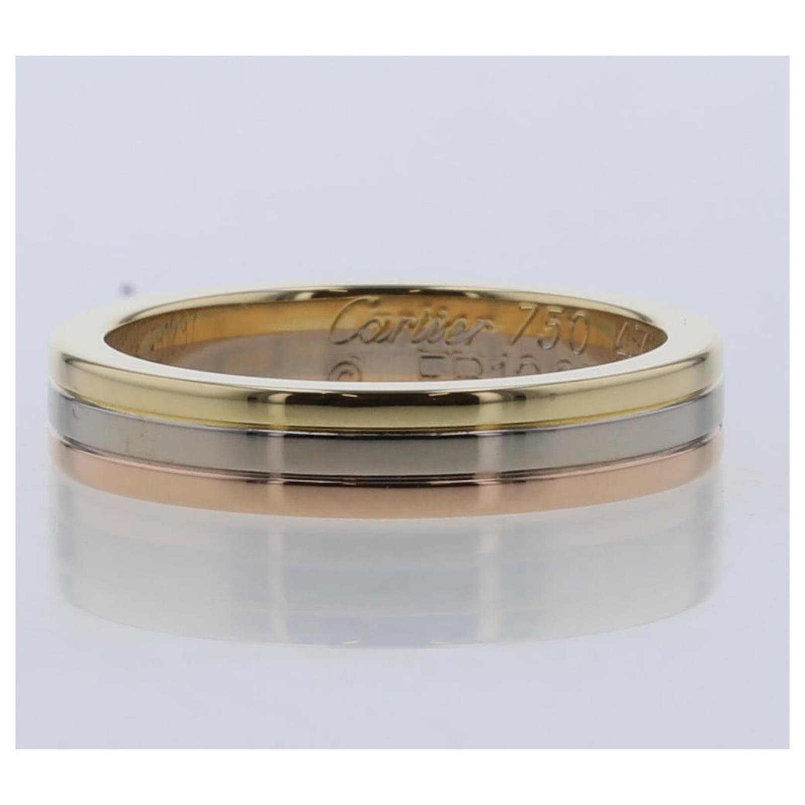 18K Gold Vendôme Louis Cartier Wedding Ring Multiple colors Metal ref ...
