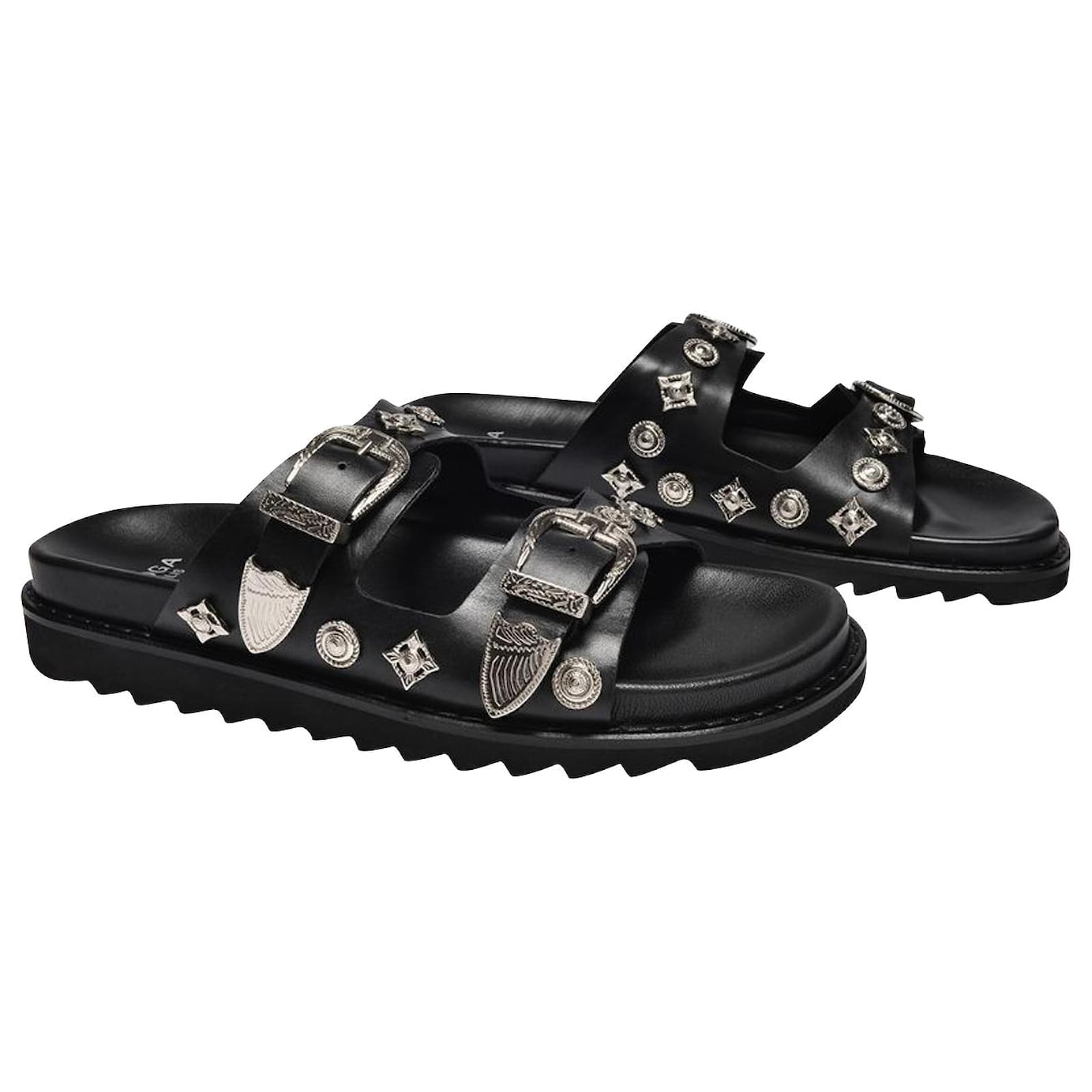 Toga Pulla AJ830 Slides - Toga Virilis - Black - Leather ref.803224 ...