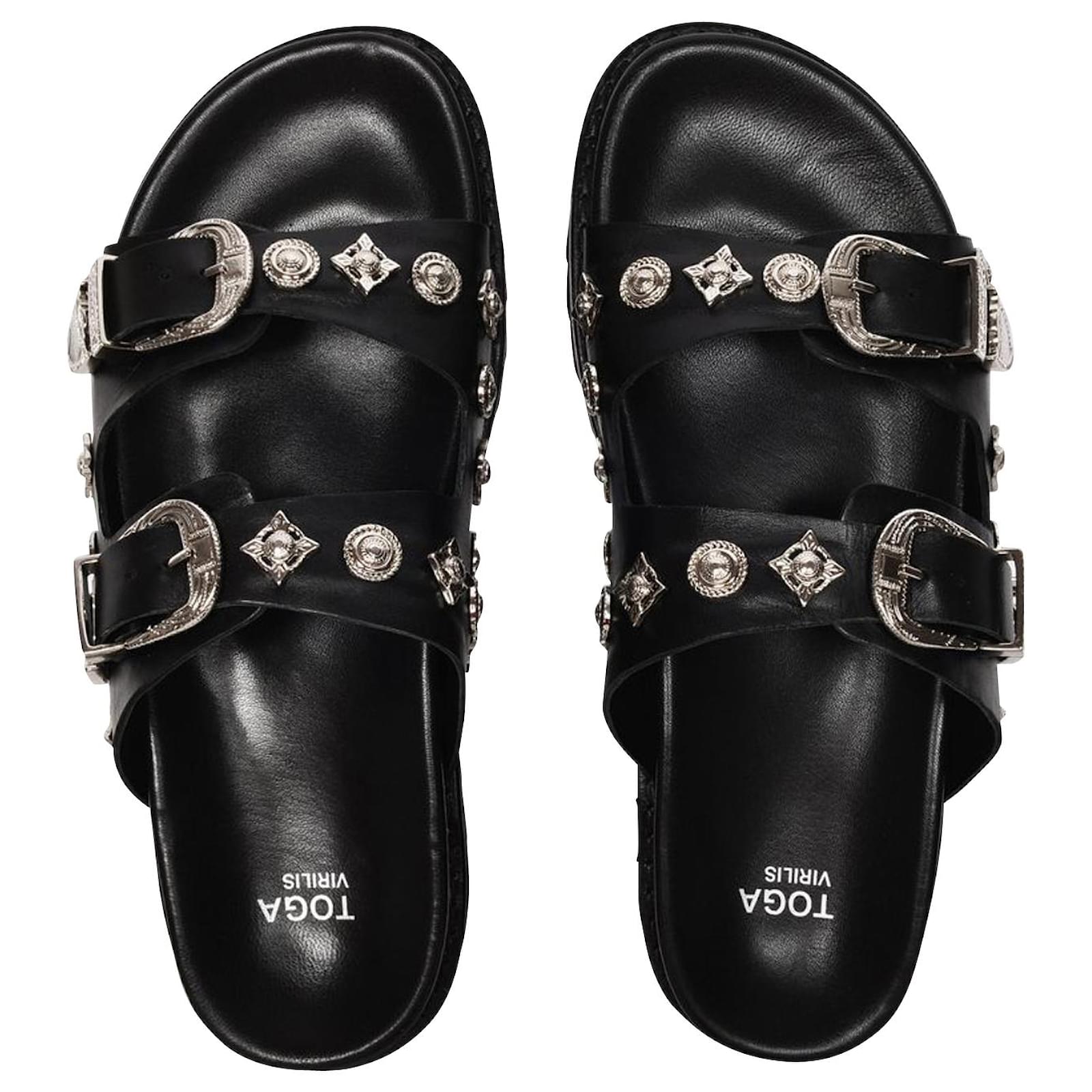 Toga Pulla AJ830 Slides - Toga Virilis - Black - Leather ref.803656 ...