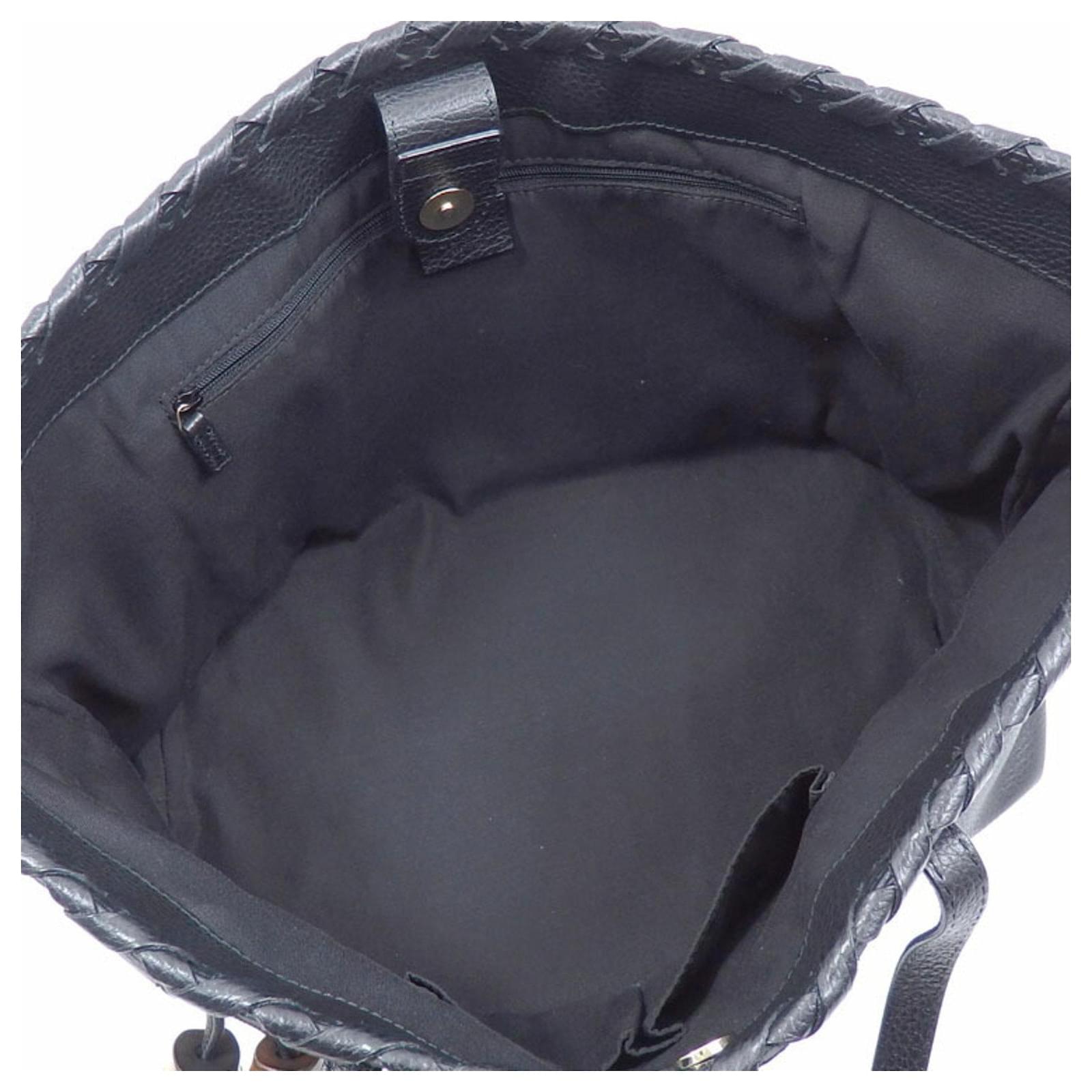 Gucci Bamboo Black Leather ref.804152 - Joli Closet