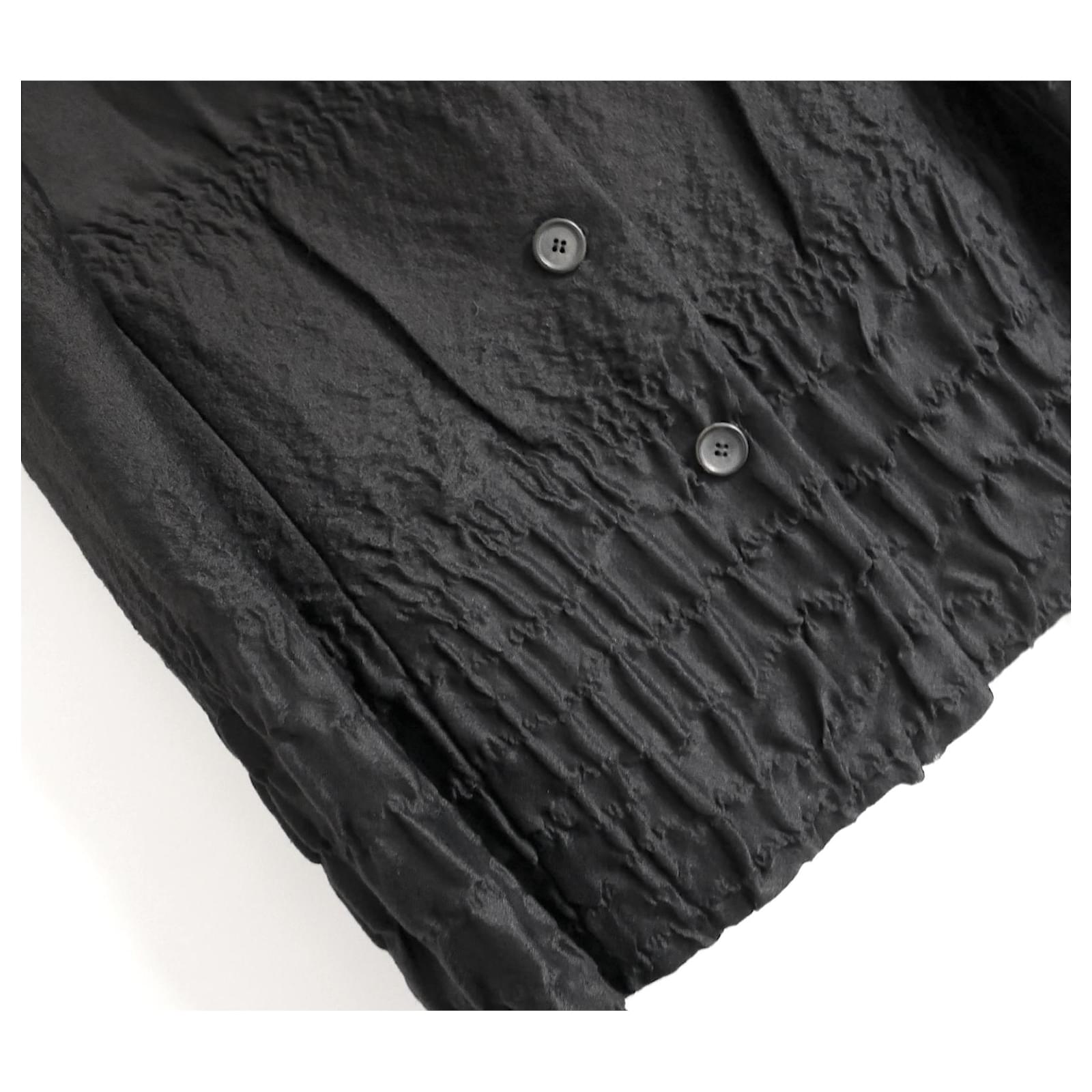 Prada Fall 2007 Veste texturée en laine/soie Noir ref.805636 - Joli Closet