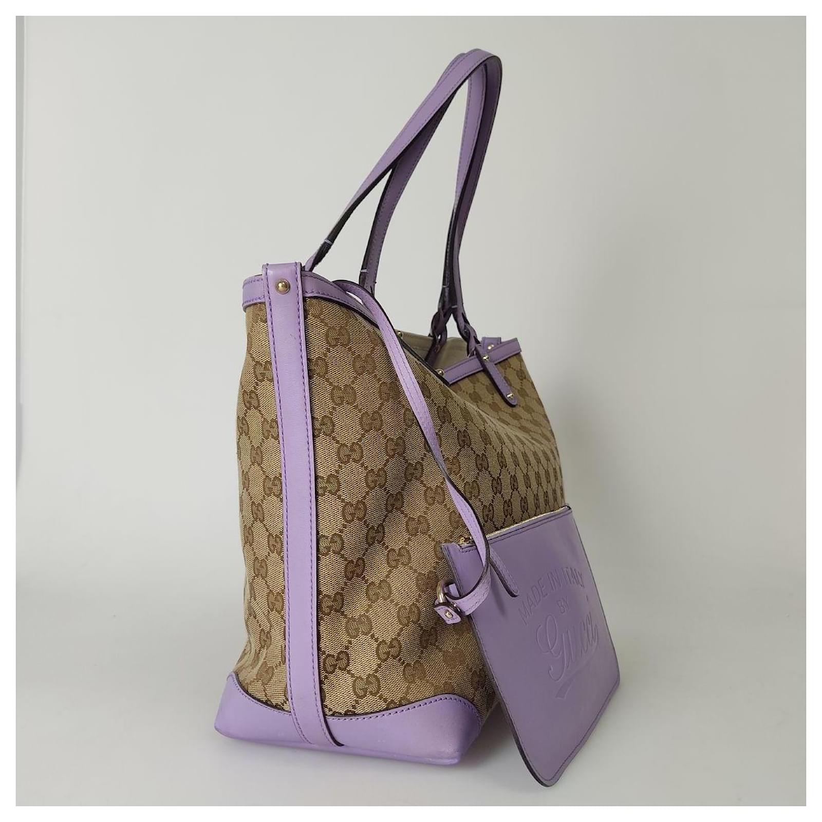 Gucci shopper shoulder bag with monogram clutch and leather Multiple ...