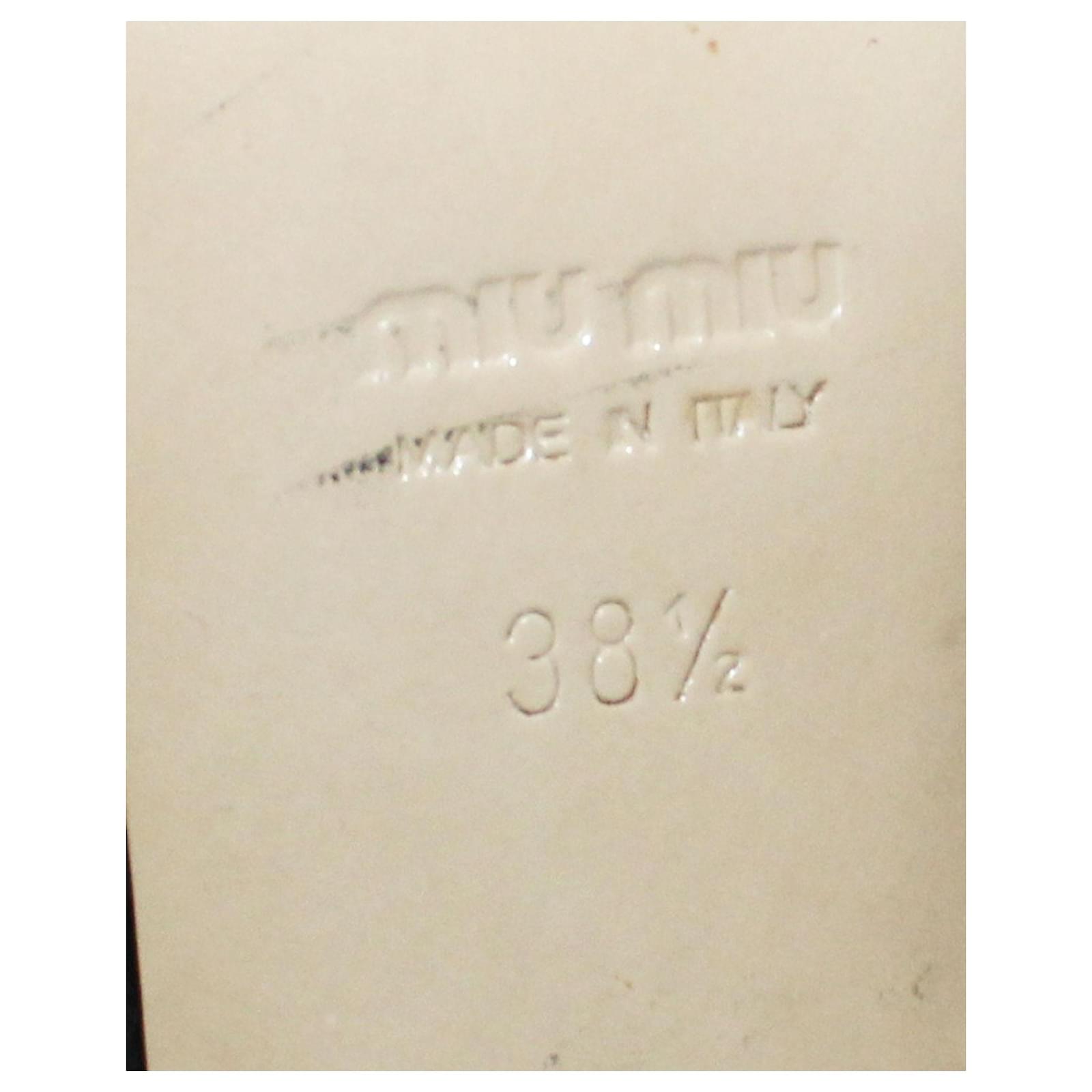 Miu Miu Black Patent Leather Shoes with Metallic Heels ref.806469 ...