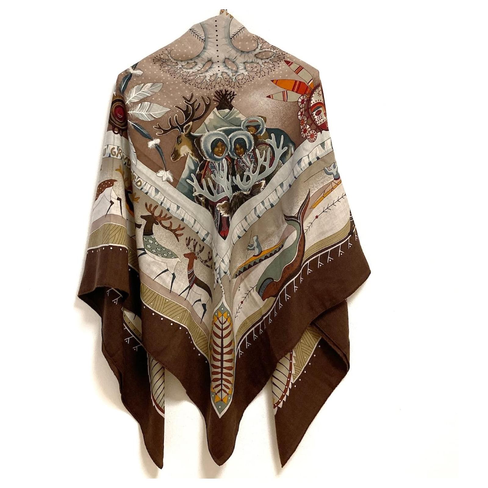 HERMÈS CARRÉ 140 Laine Multicolore ref.807479 - Joli Closet