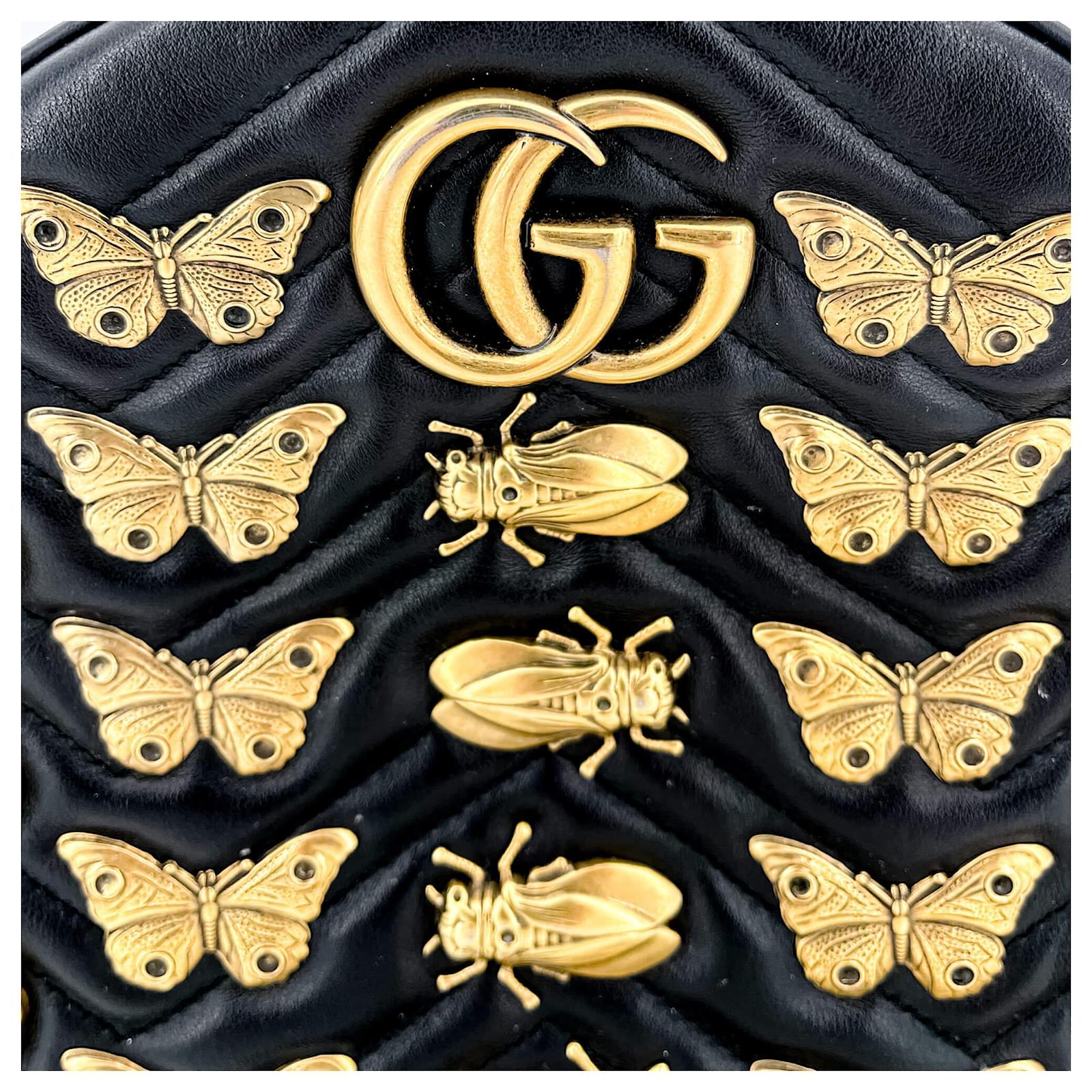 Gucci GG Marmont Animal Studs black leatherBackpack ref.807605 - Joli ...