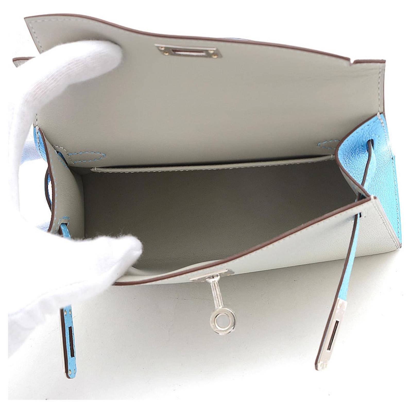 Hermès hermes kelly Light blue Leather ref.808498 - Joli Closet