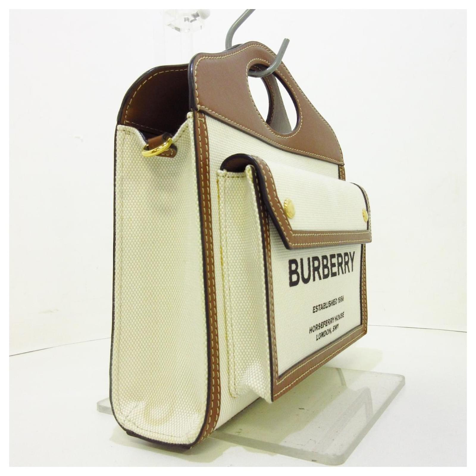 Burberry Pocket Bag Beige Cloth ref.810060 - Joli Closet