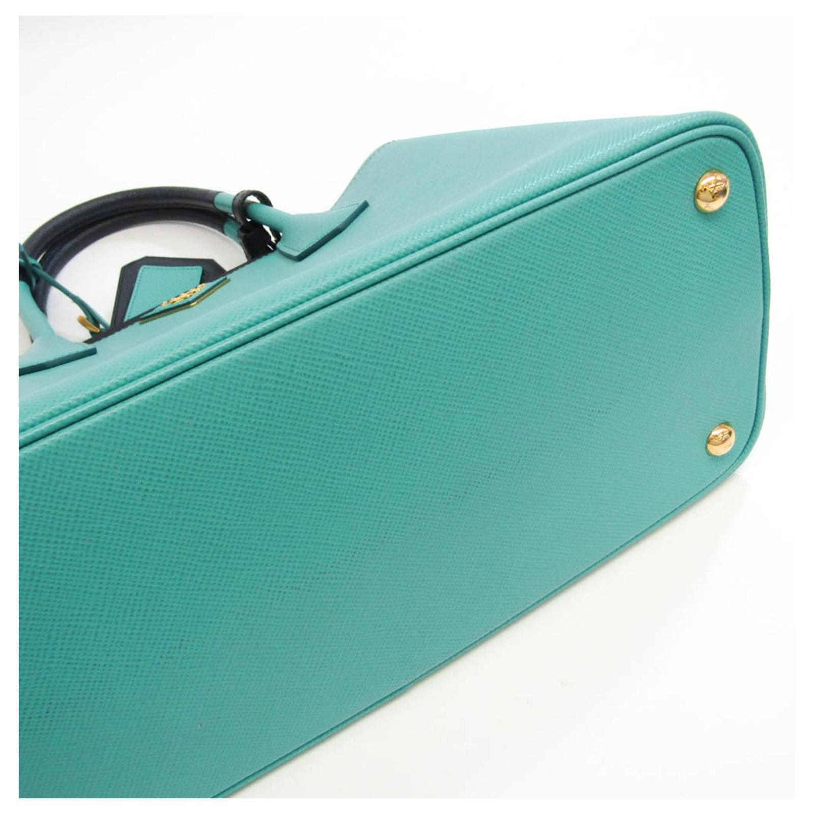Prada Double Turquoise Leather ref.817468 - Joli Closet