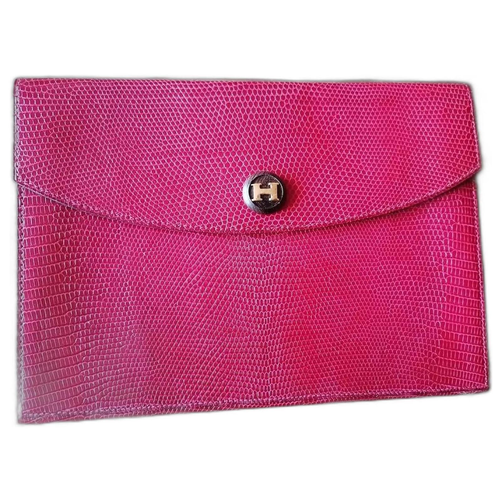 Rio Hermès Clutch bags Red Exotic leather ref.817508 - Joli Closet