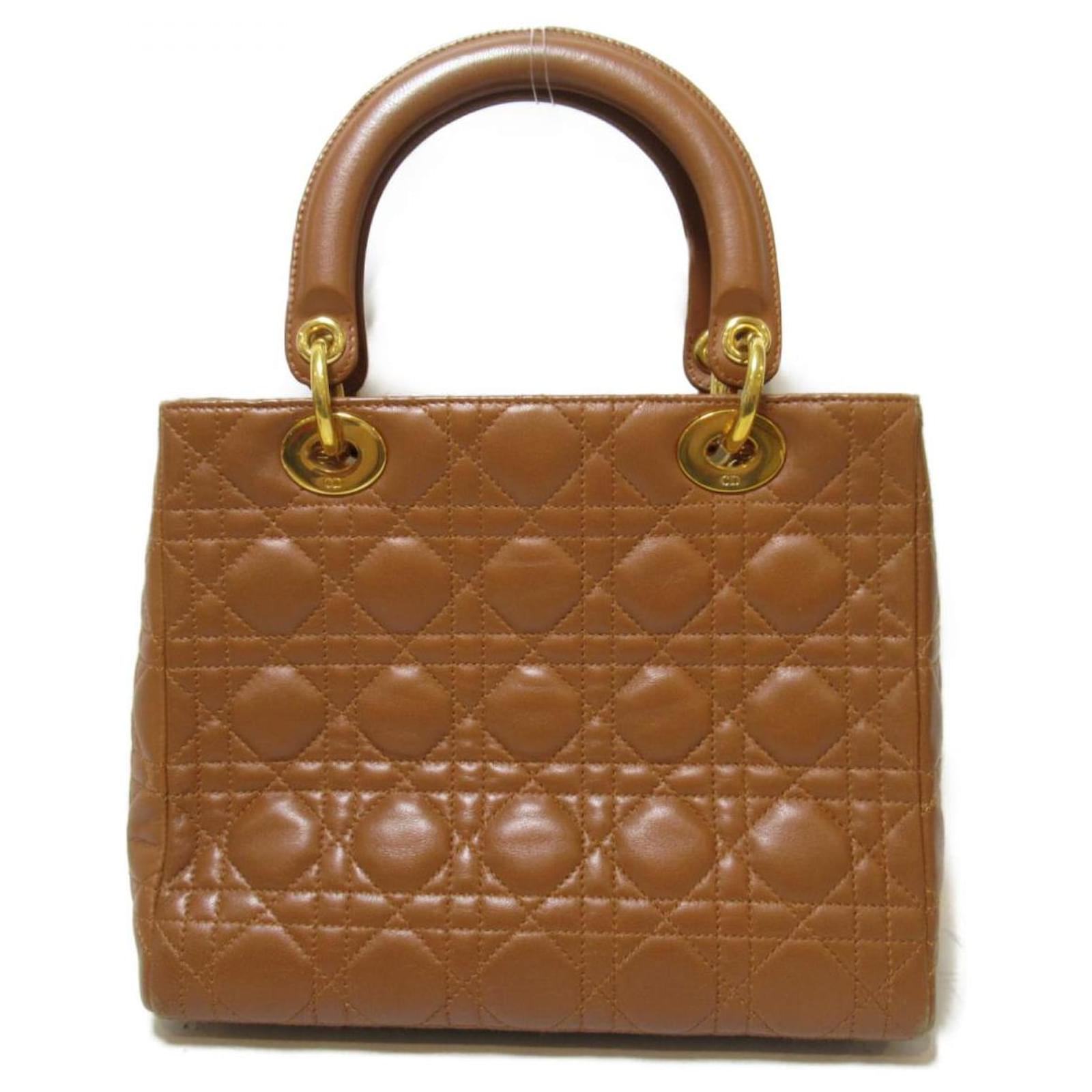 Dior Lady Dior Brown Leather ref.821821 - Joli Closet
