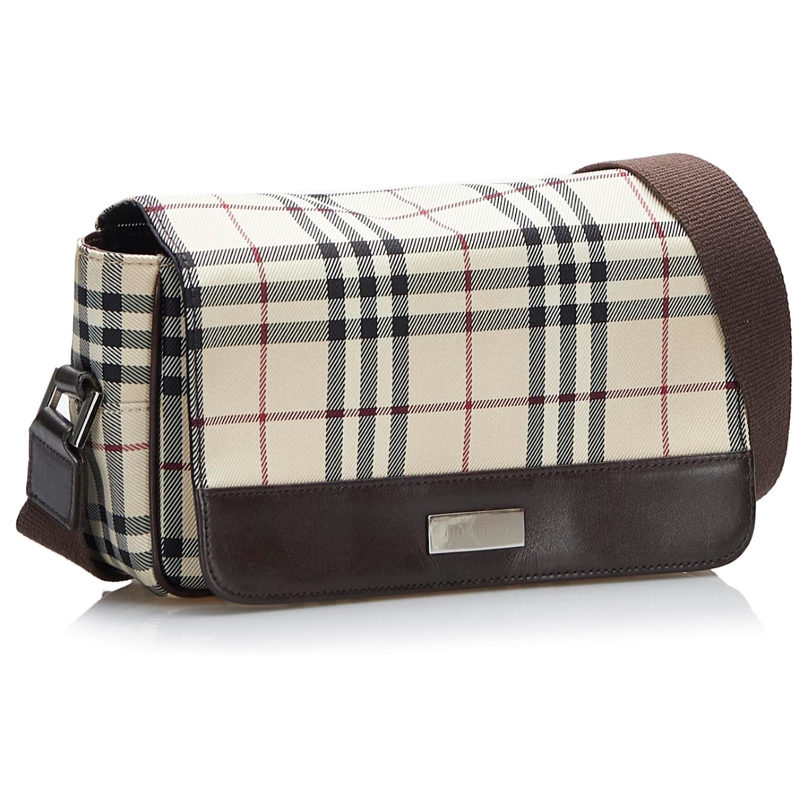 Burberry Brown House Check Crossbody Multiple colors Beige Leather ...