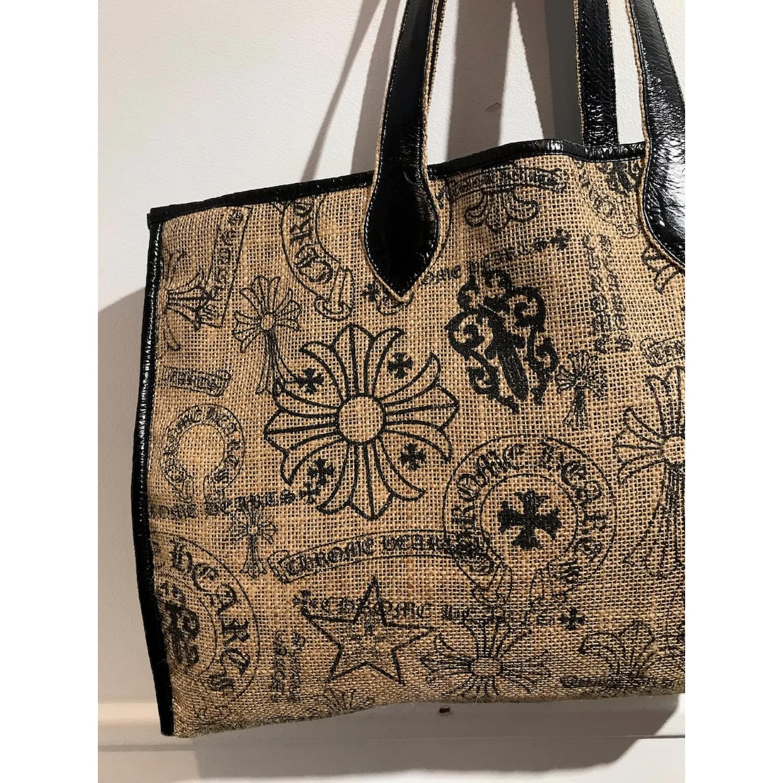 CHROME HEARTS Sacs à main T. chiffon Toile Beige ref.825582 - Joli Closet