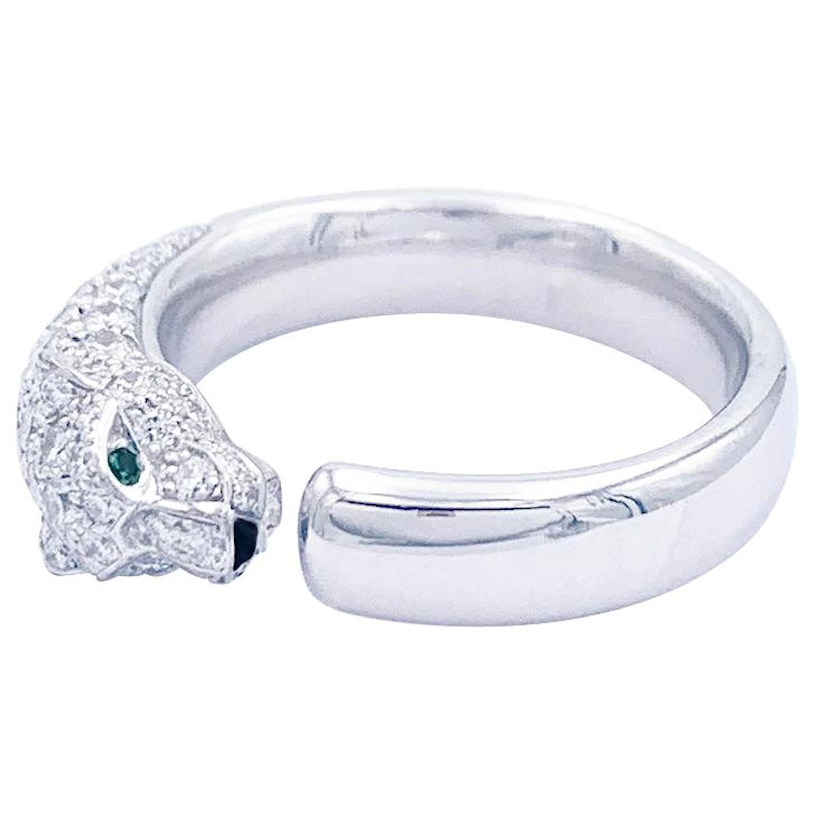 Cartier ring, "Panther of Cartier", WHITE GOLD, diamants. Diamond ref ...
