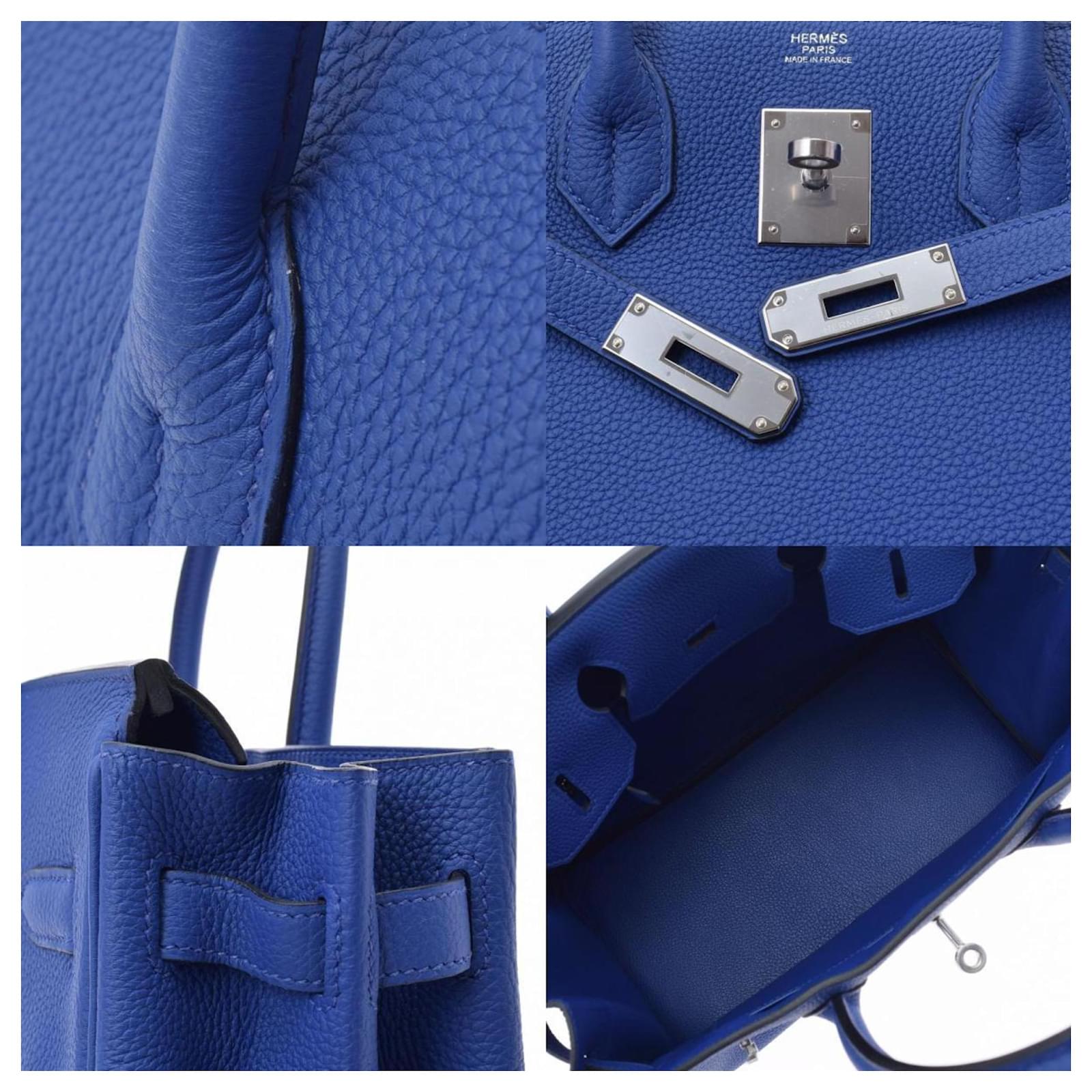Hermès HERMES BIRKIN 30 Blue Leather ref.835195 - Joli Closet