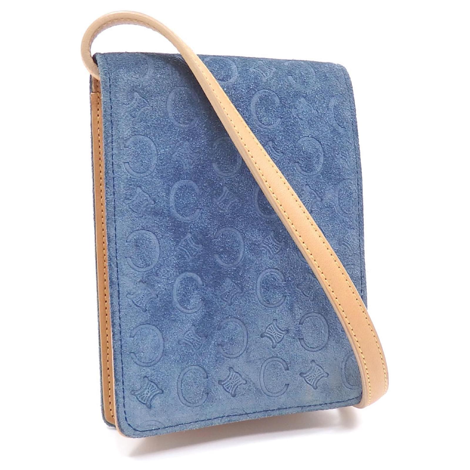 Céline Celine Macadam Blue Suede ref.840407 - Joli Closet