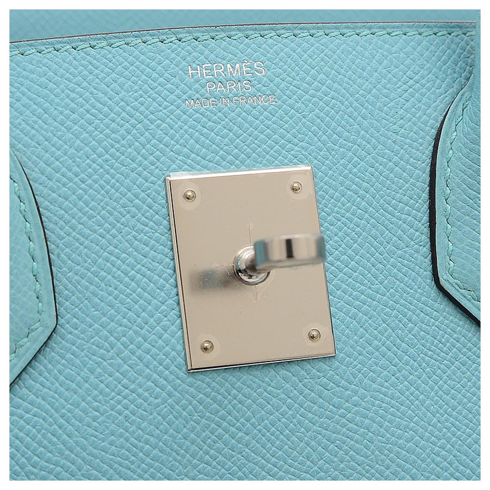 Hermès HERMES BIRKIN Light blue Leather ref.840540 - Joli Closet