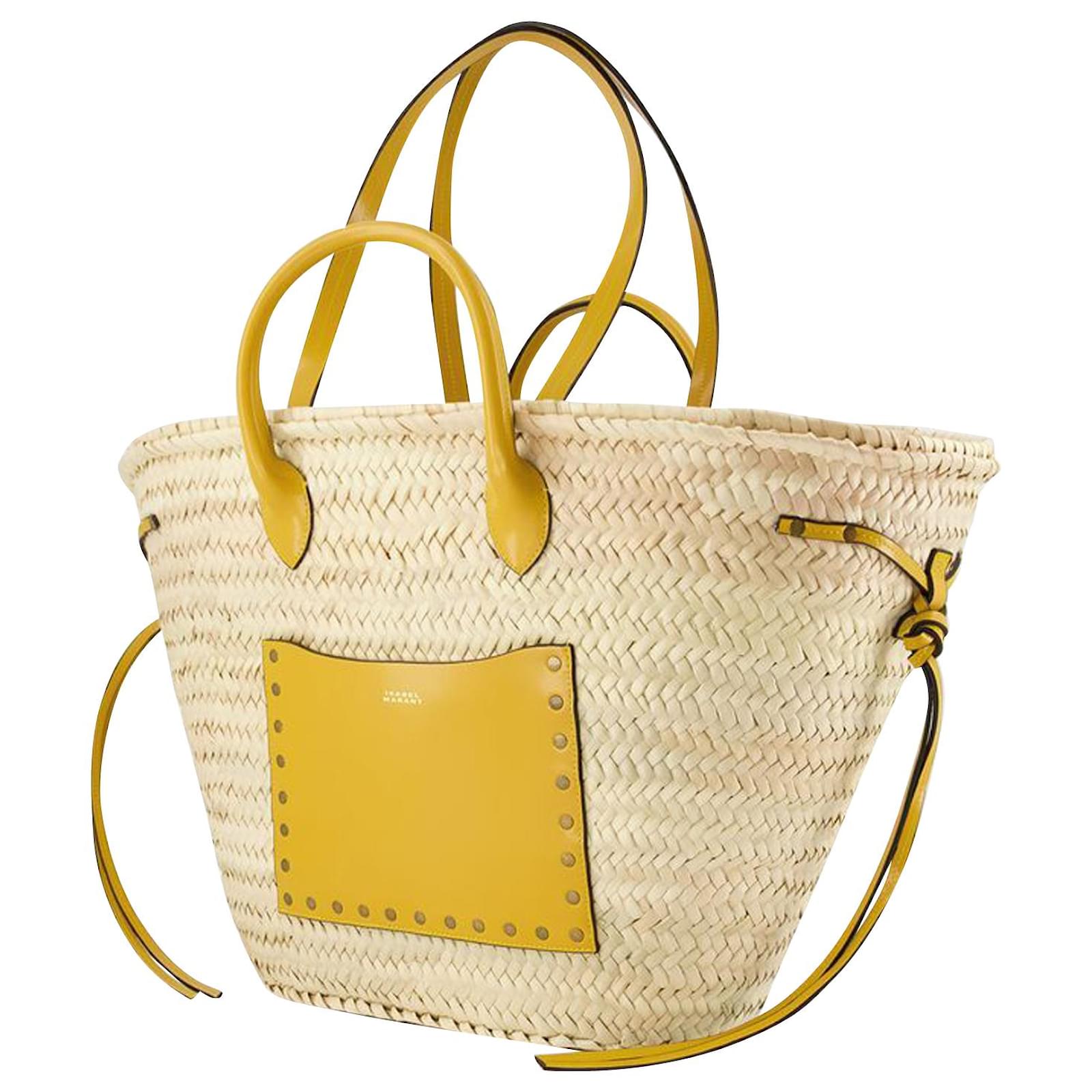 Cadix-Ge Tote Bag - Isabel Marant - Multi - Straw Yellow ref.840726 ...