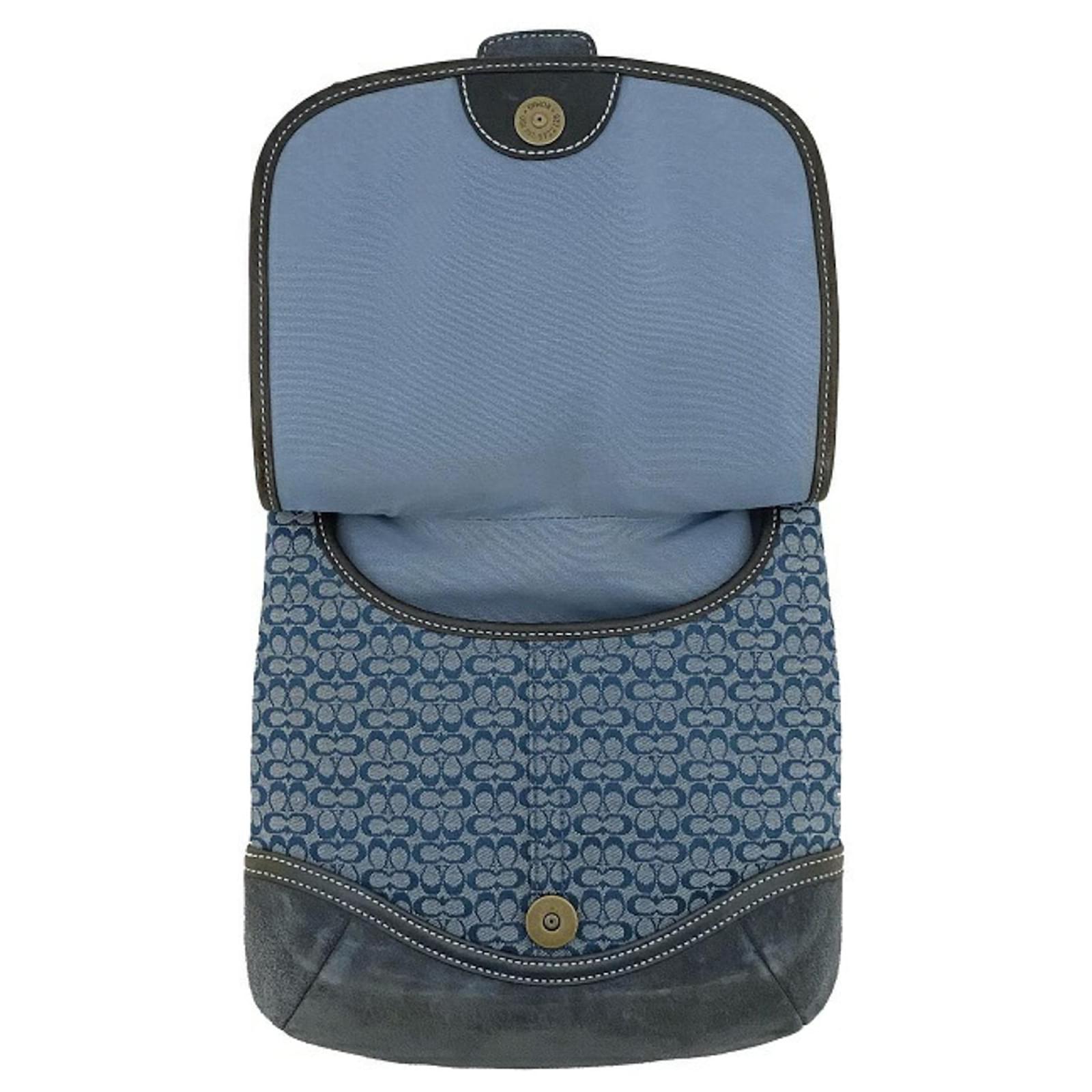 Coach Signature Blue Cloth ref.841403 - Joli Closet