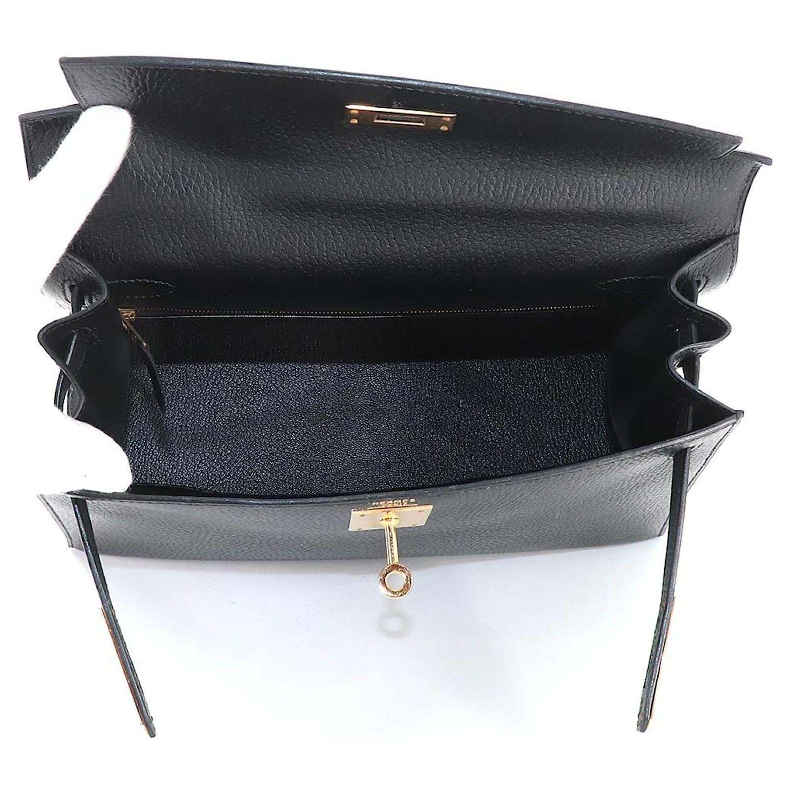 Hermès hermes kelly Black Leather ref.841700 - Joli Closet