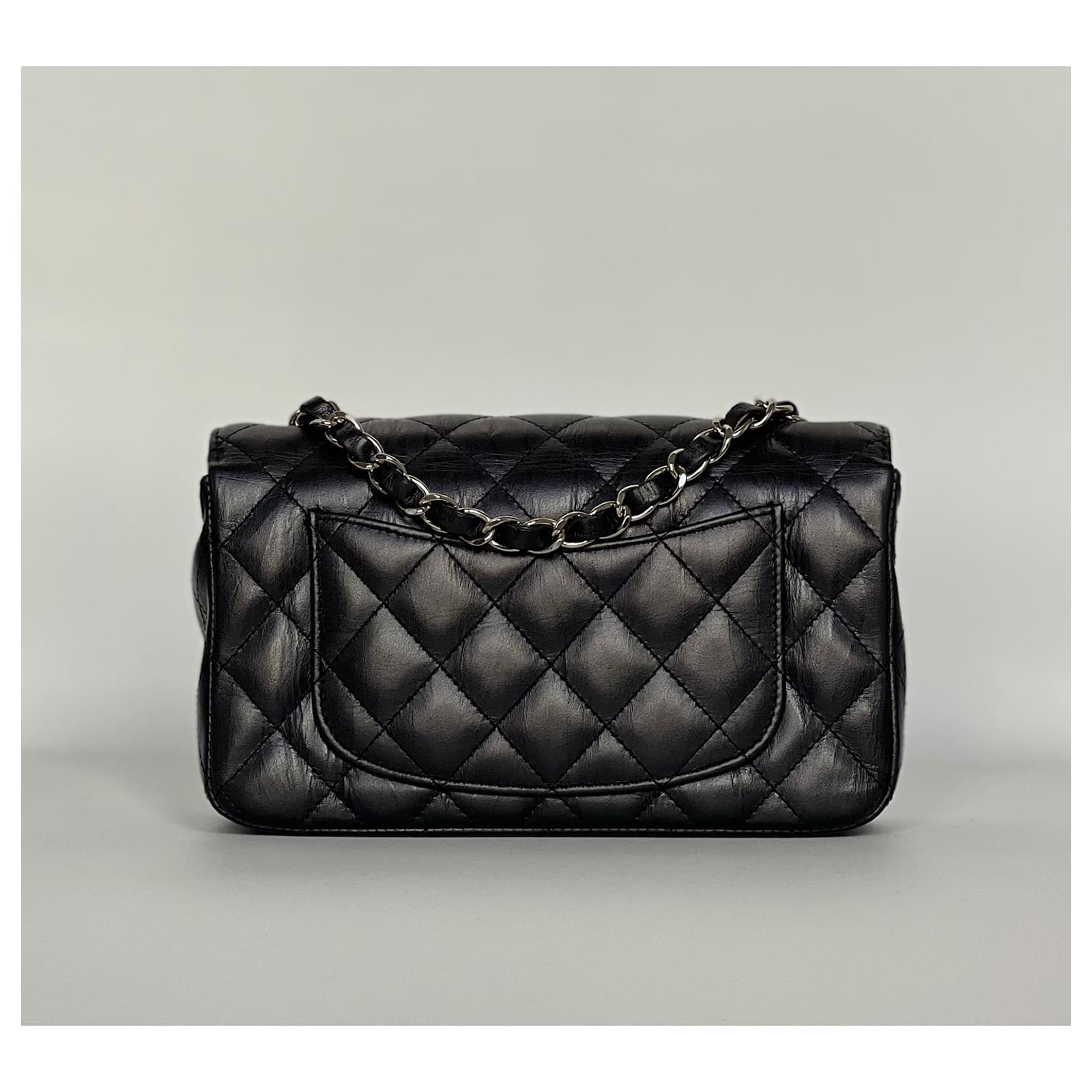 Timeless Chanel mini rectangular limited edition Black Leather ref ...