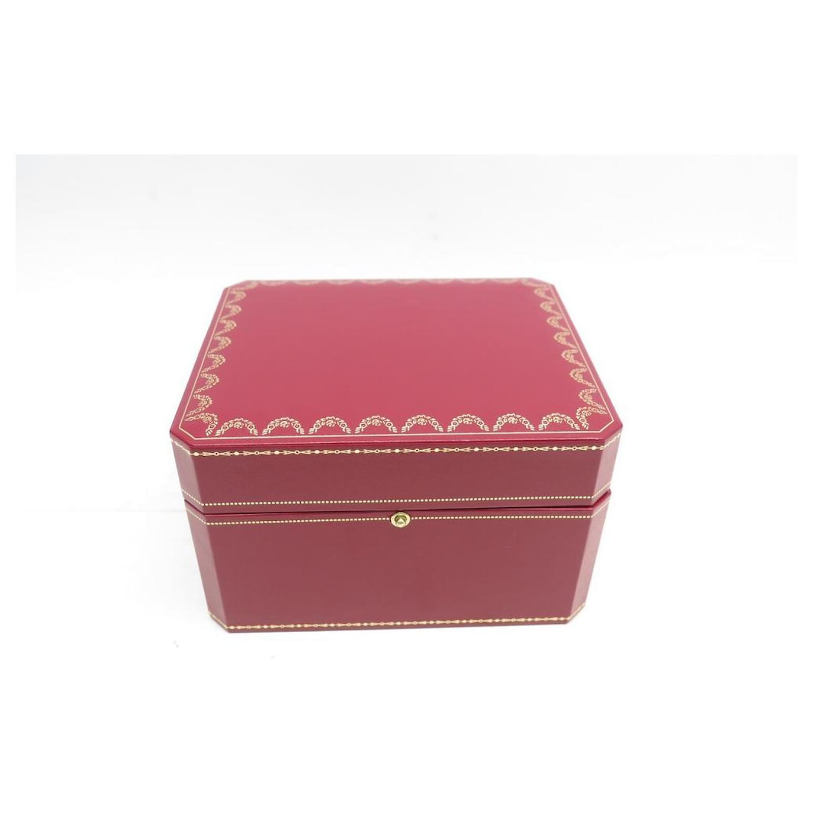 BOITE CARTIER POUR MONTRE AVEC COMPARTIMENT BIJOUX CRCO000428 ROUGE ...