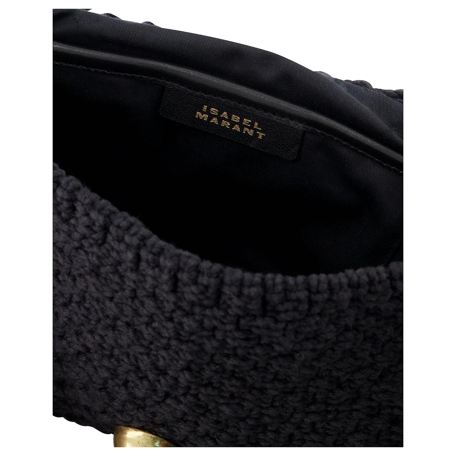 Merine-Gd Hobo Bag - Isabel Marant - Black - Cotton Cloth ref.845090 ...