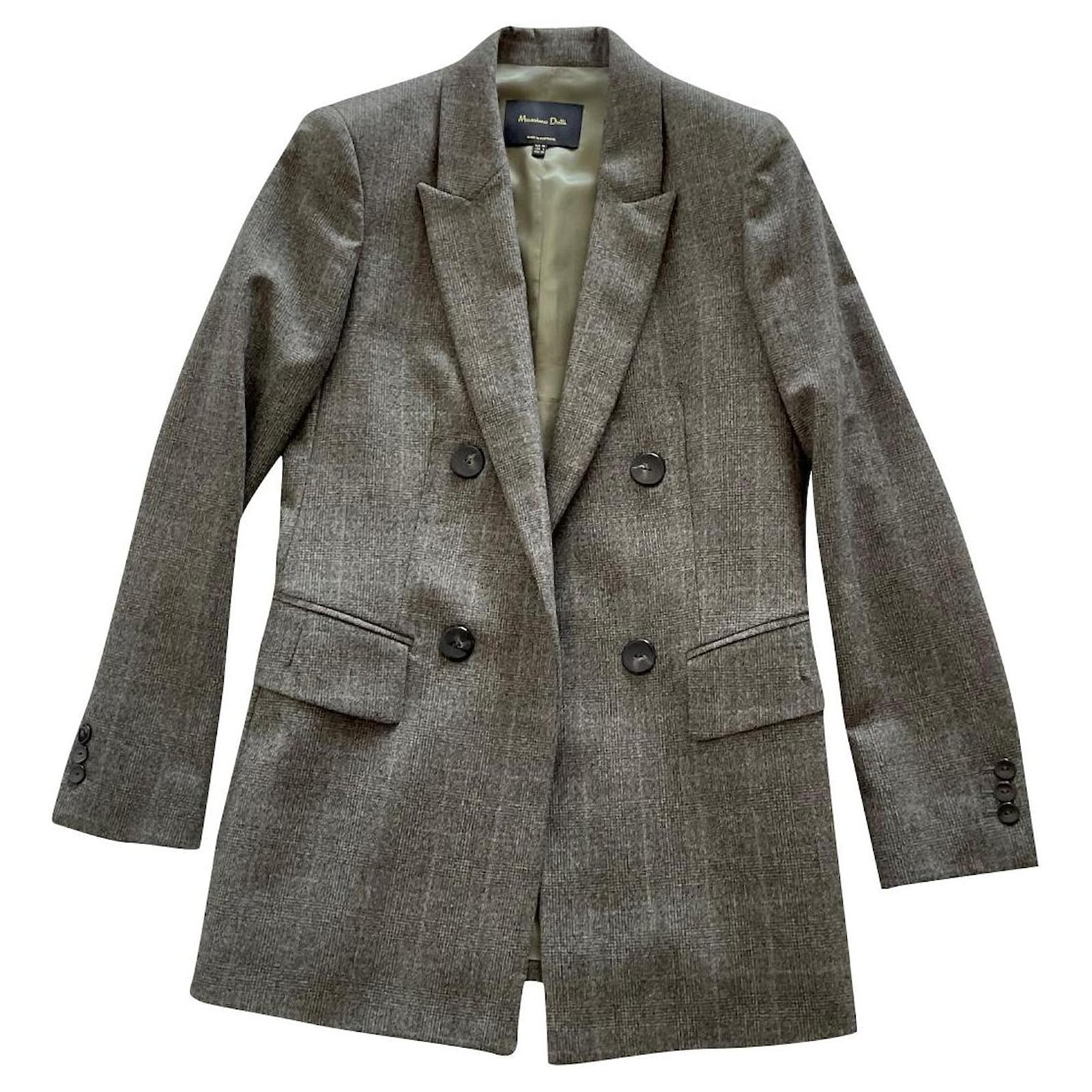 Massimo Dutti Jackets Grey Wool ref.845215 - Joli Closet